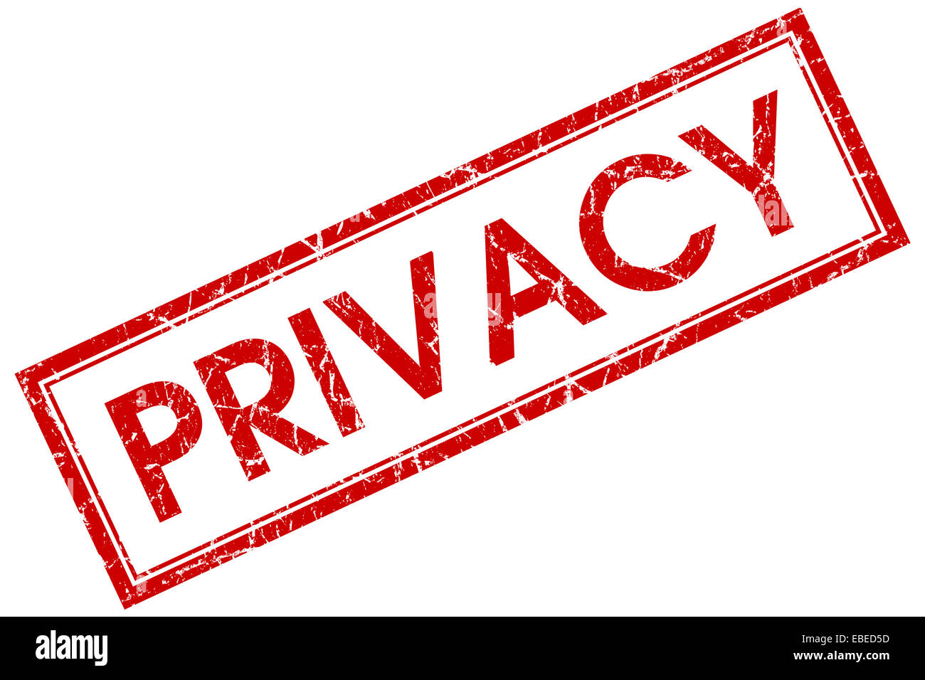 Privacy red square grungy stamp isolated on white background Stock ...