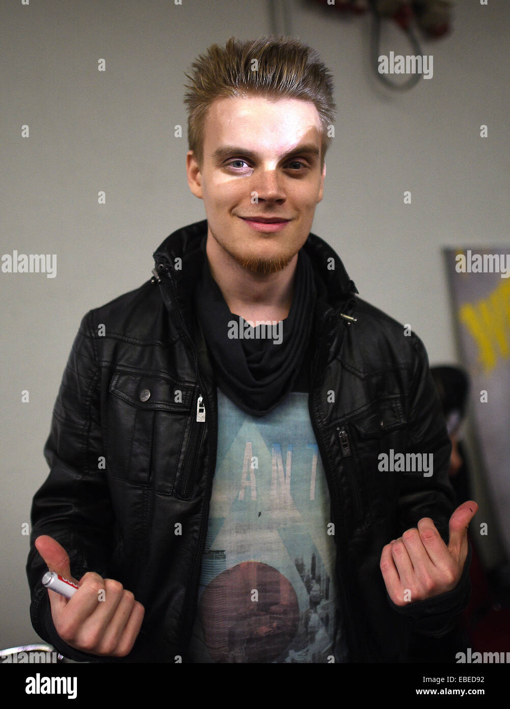 Dortmund, Germany. 29th Nov, 2014. The youtube star iBlali poses during ...