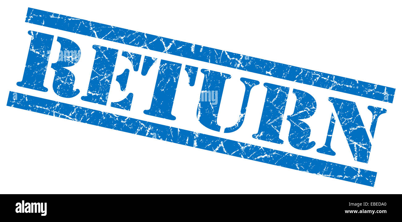 return blue grunge stamp isolated on white Stock Photo - Alamy