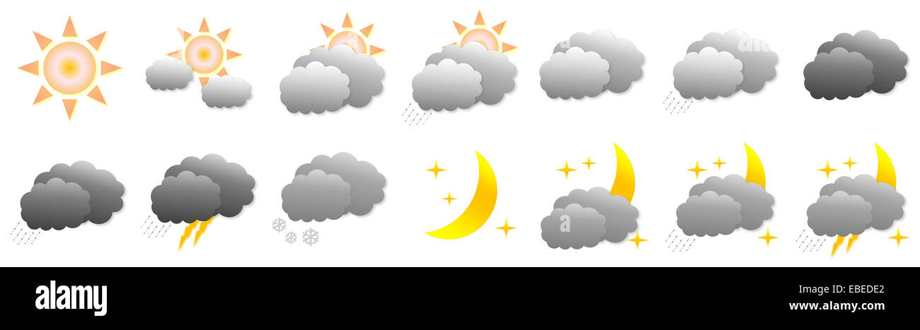 Rain icon in different Cut Out Stock Images & Pictures - Alamy