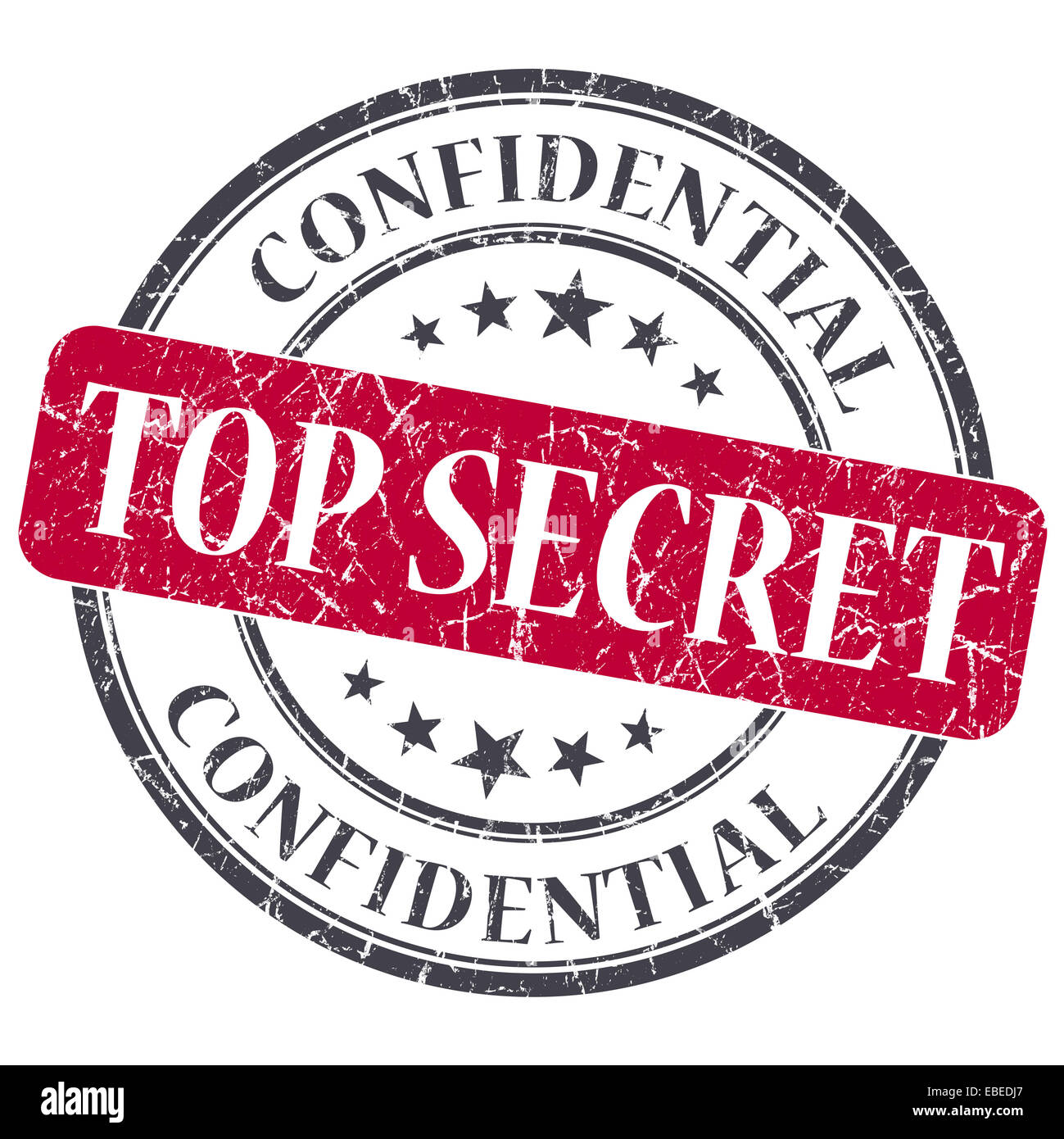 Top secret red round grungy stamp isolated on white background Stock ...