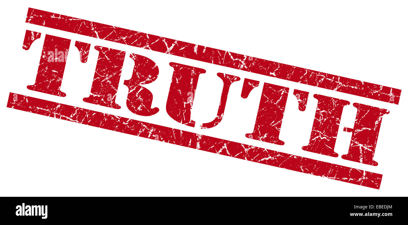 truth red square grunge textured isolated stamp Stock Photo - Alamy