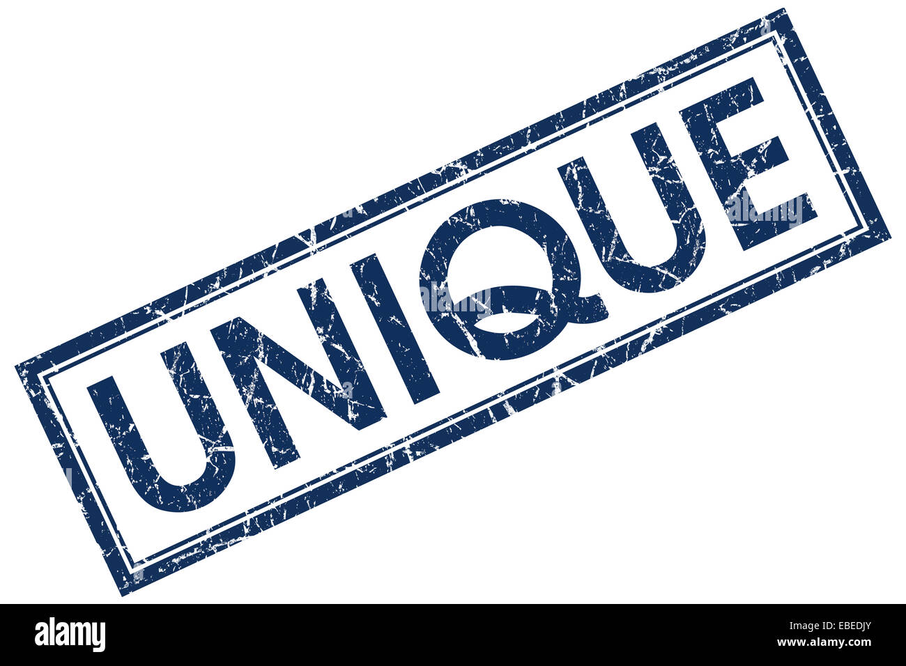 unique blue square stamp Stock Photo - Alamy