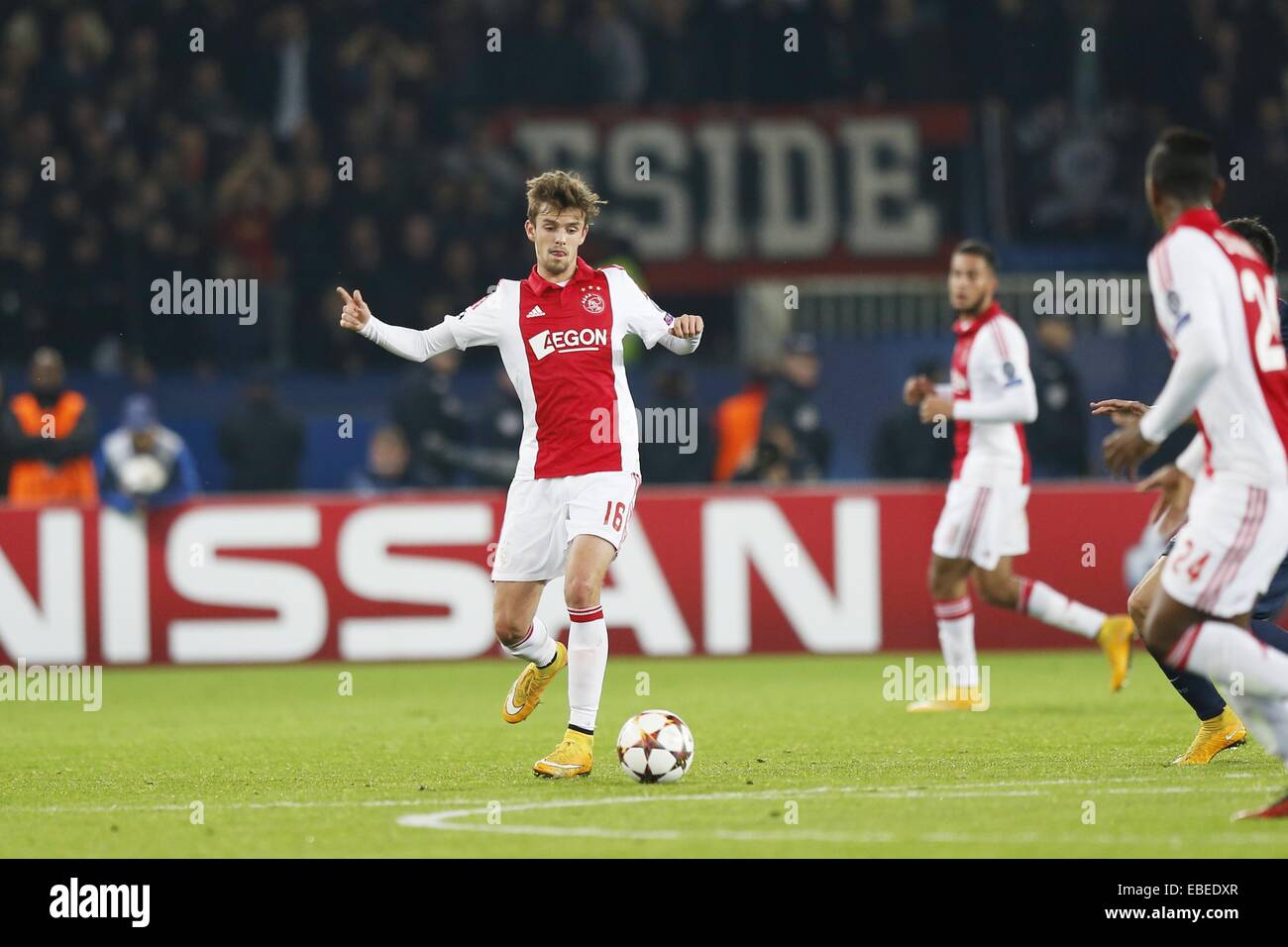 Paris, France. 25th Nov, 2014. Lucas Andersen (Ajax) Football/Soccer ...