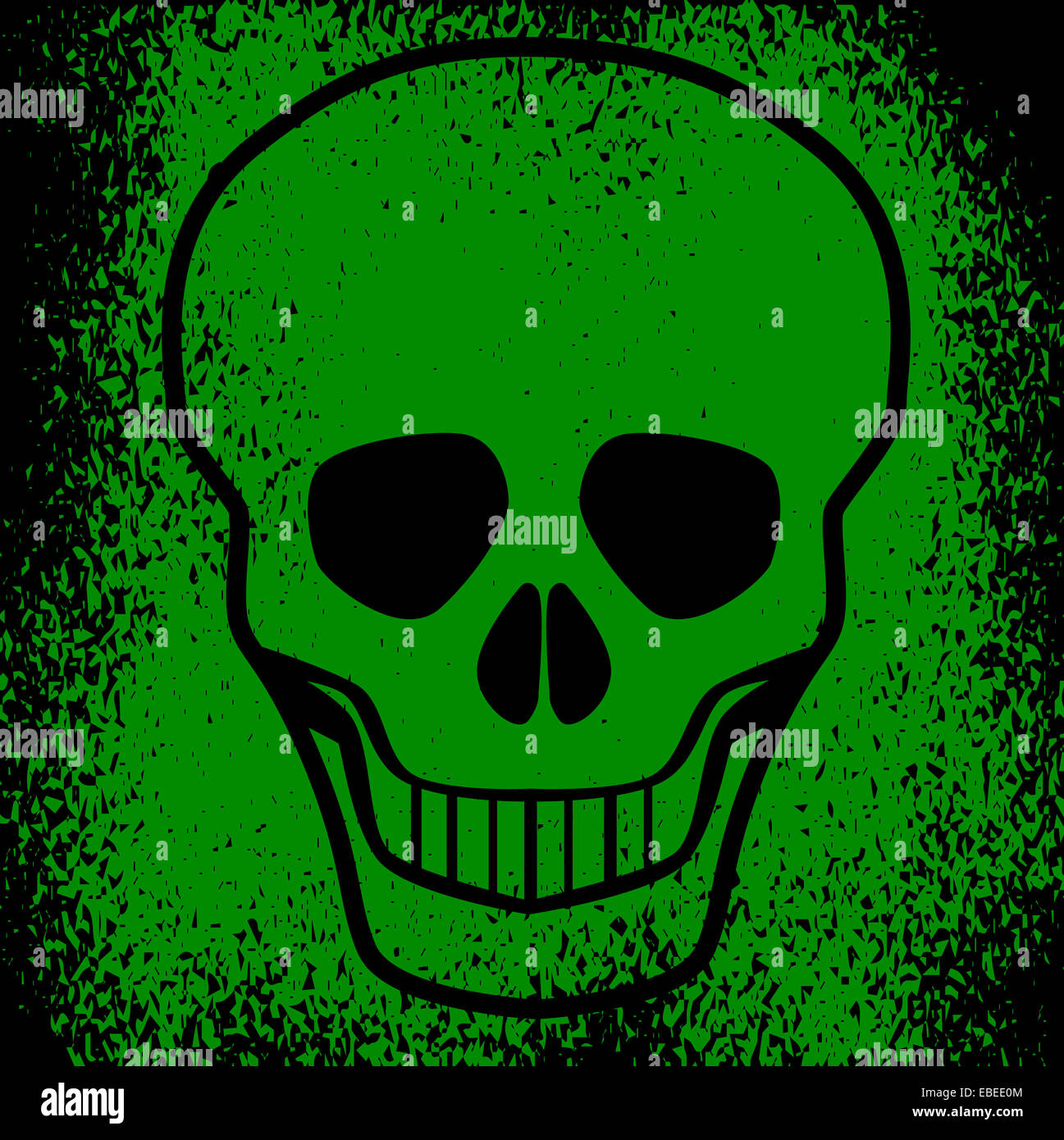 Green Skull And Crossbones