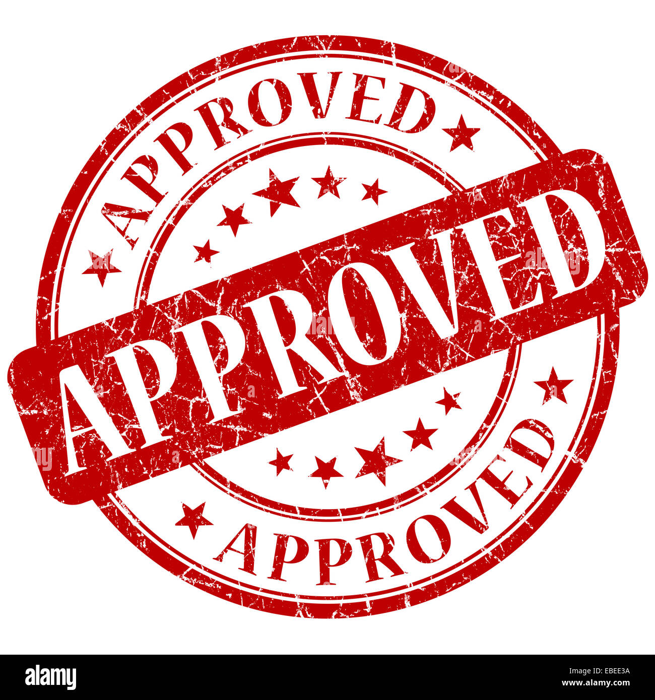 Approved red stamp Stock Photo - Alamy
