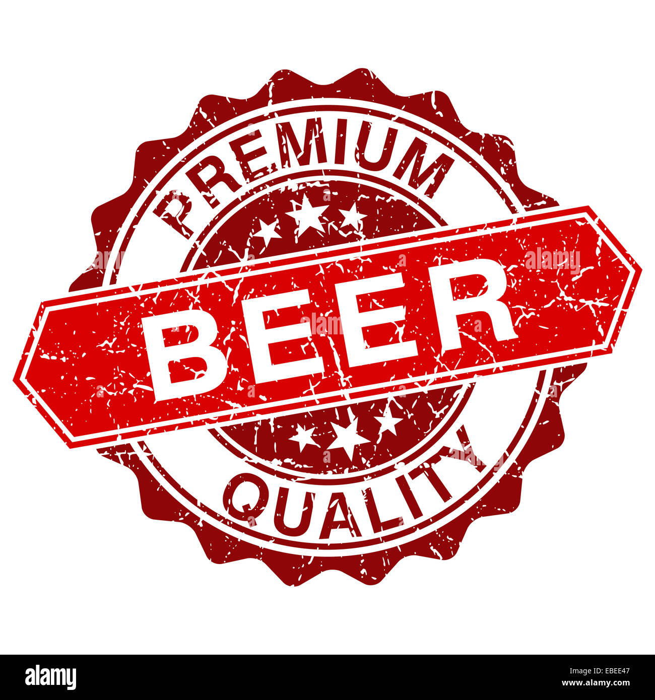 Beer red vintage stamp isolated on white background Stock Photo - Alamy