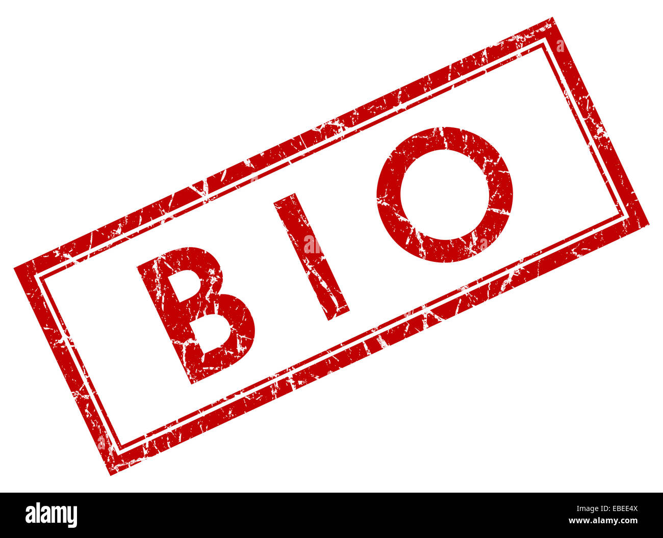 bio red square stamp Stock Photo - Alamy
