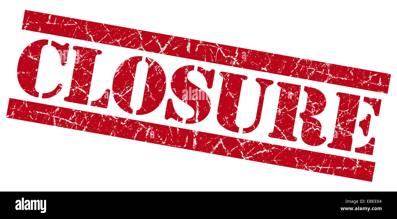 Closure grunge red stamp Stock Photo - Alamy