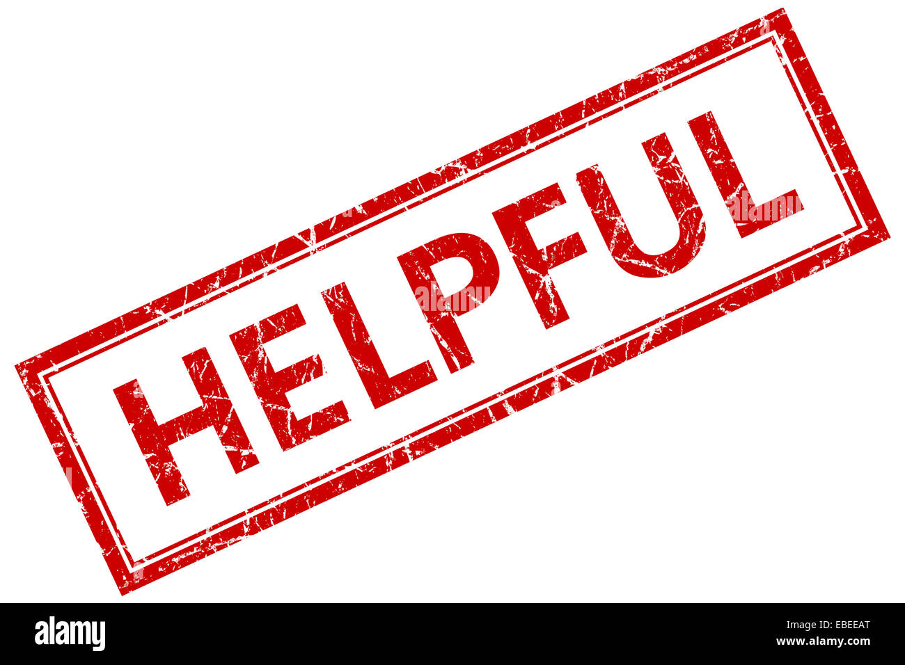 Helpful red square grungy stamp isolated on white background Stock ...
