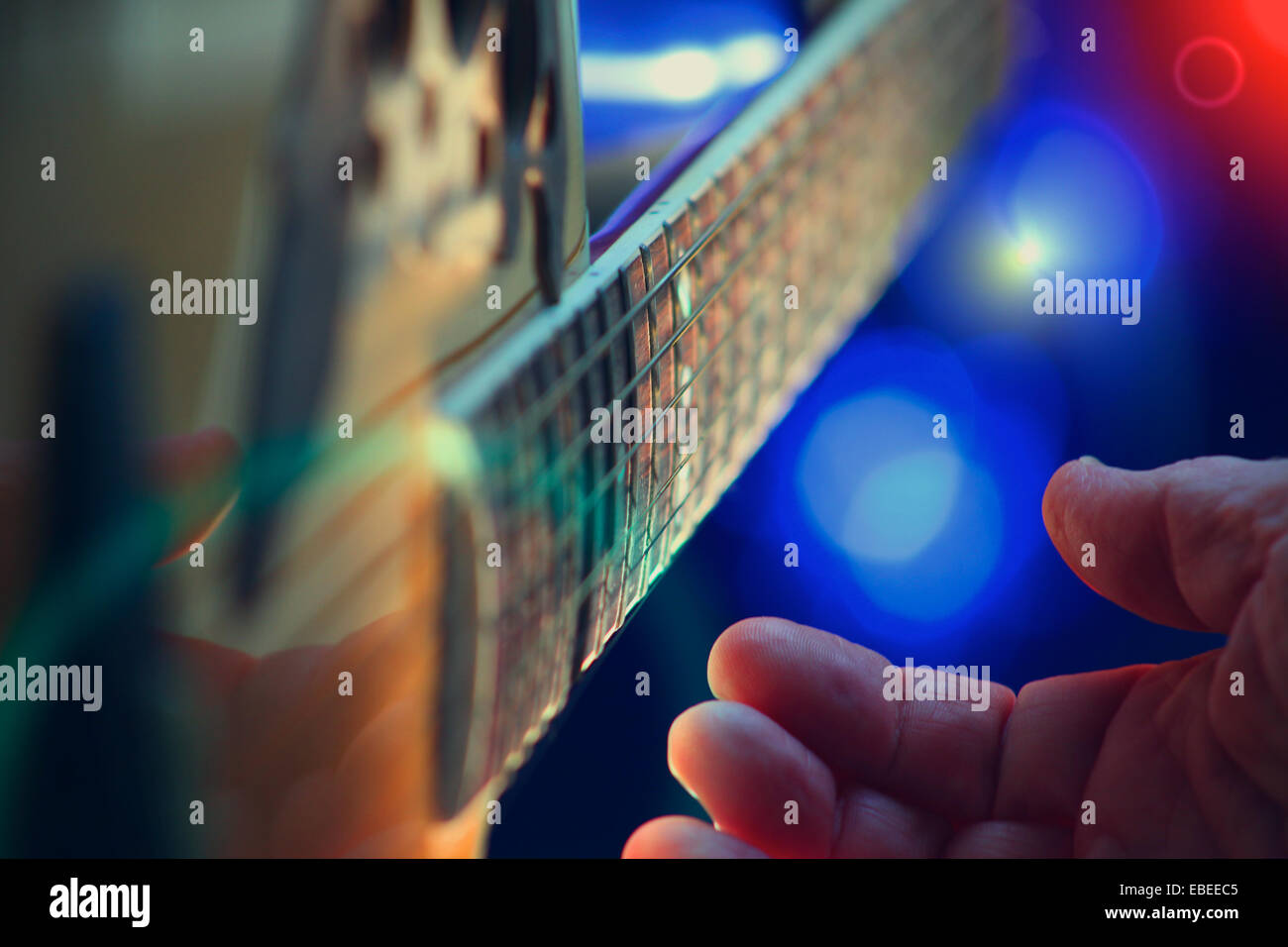 Close up of a Guitar being played, England Stock Photo - Alamy