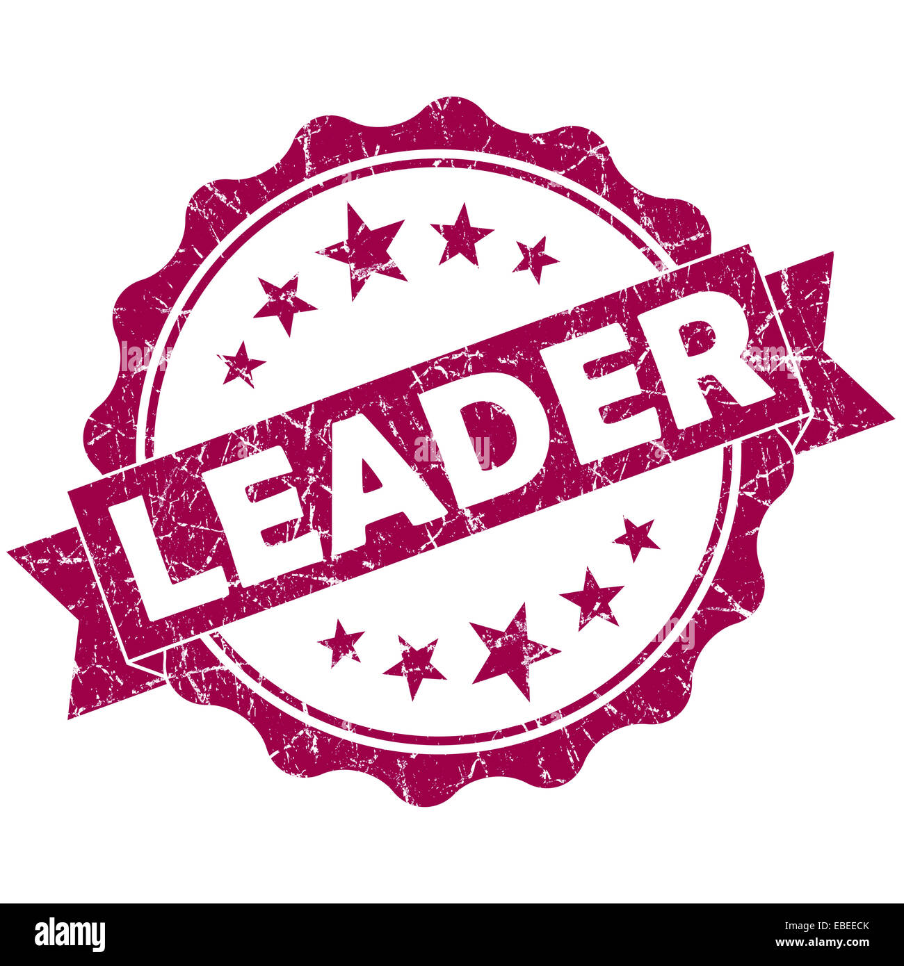 LEADER pink vintage round grunge seal isolated on white background ...