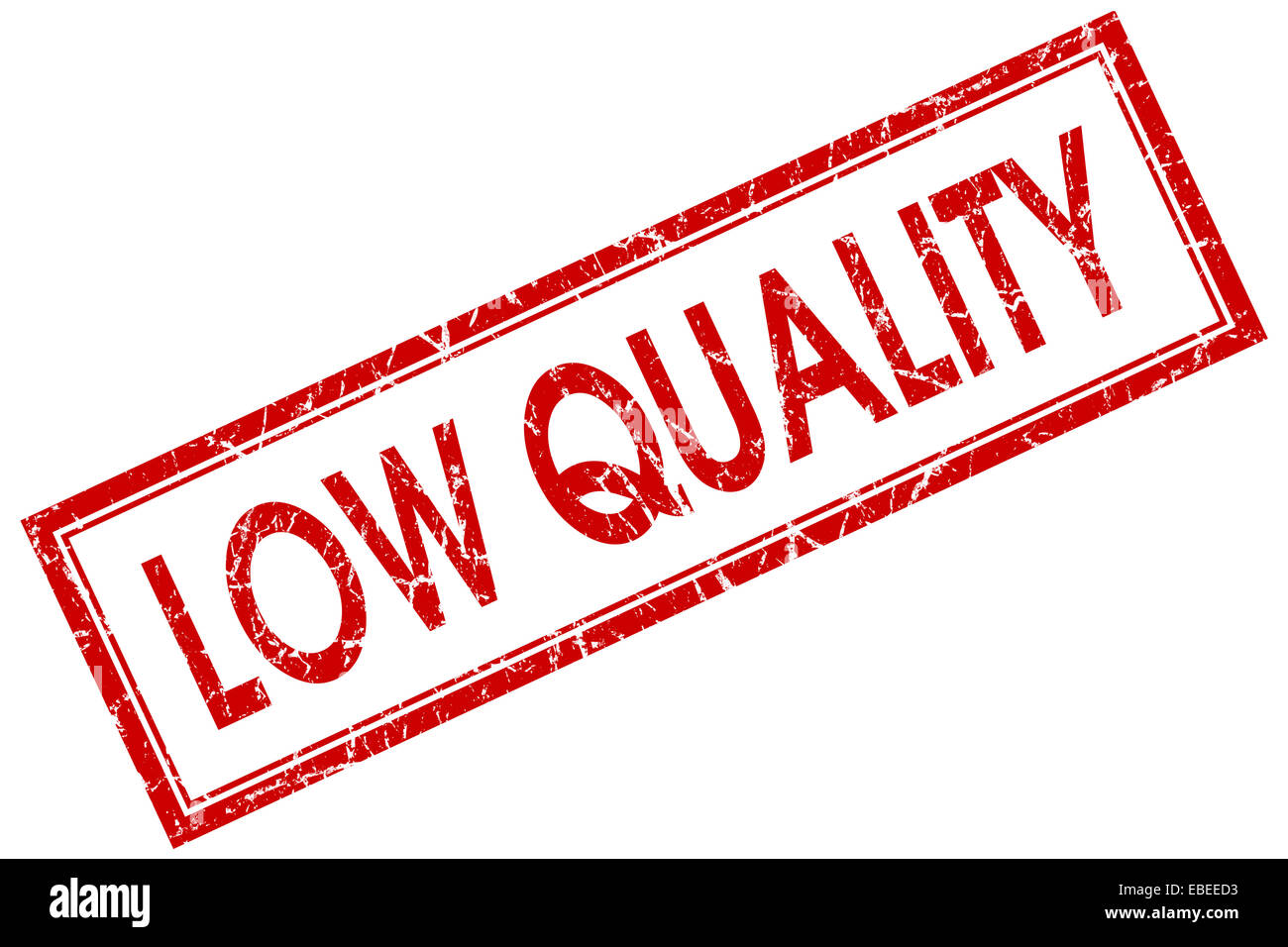 Low quality red square grungy stamp isolated on white background Stock ...