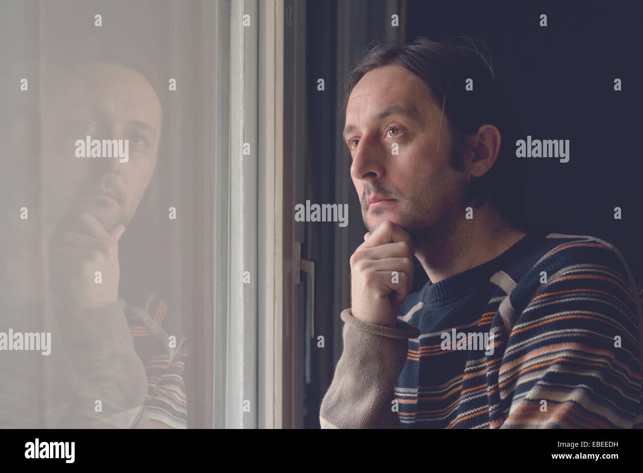 Sad man thinking hi-res stock photography and images - Alamy