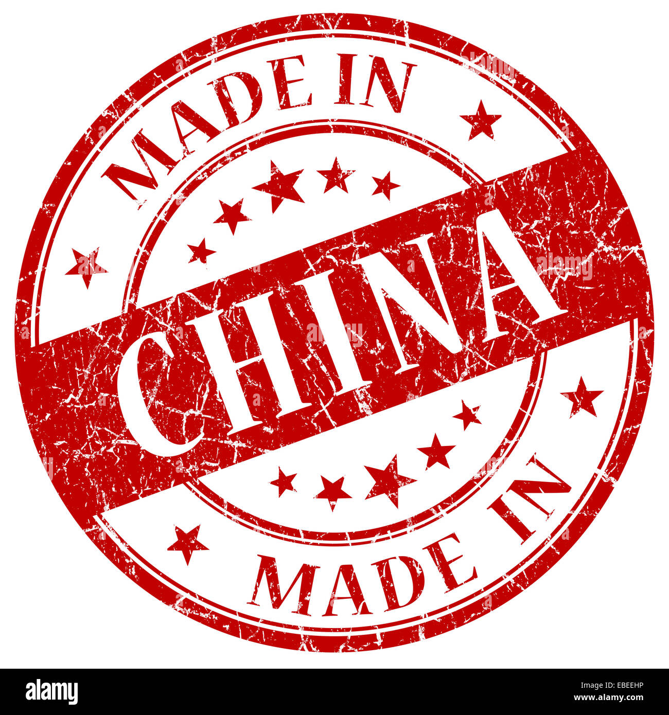 Made In China Red stamp Stock Photo - Alamy