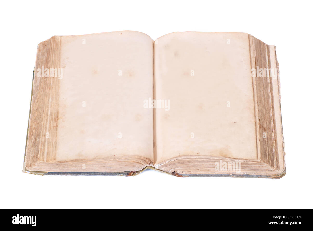 Empty old book isolated on white background Stock Photo - Alamy