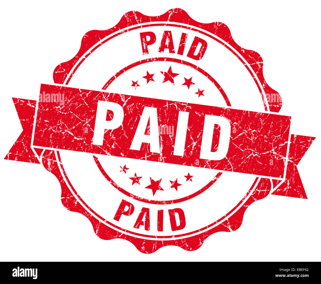 Guaranteed red round grunge Cut Out Stock Images & Pictures - Alamy