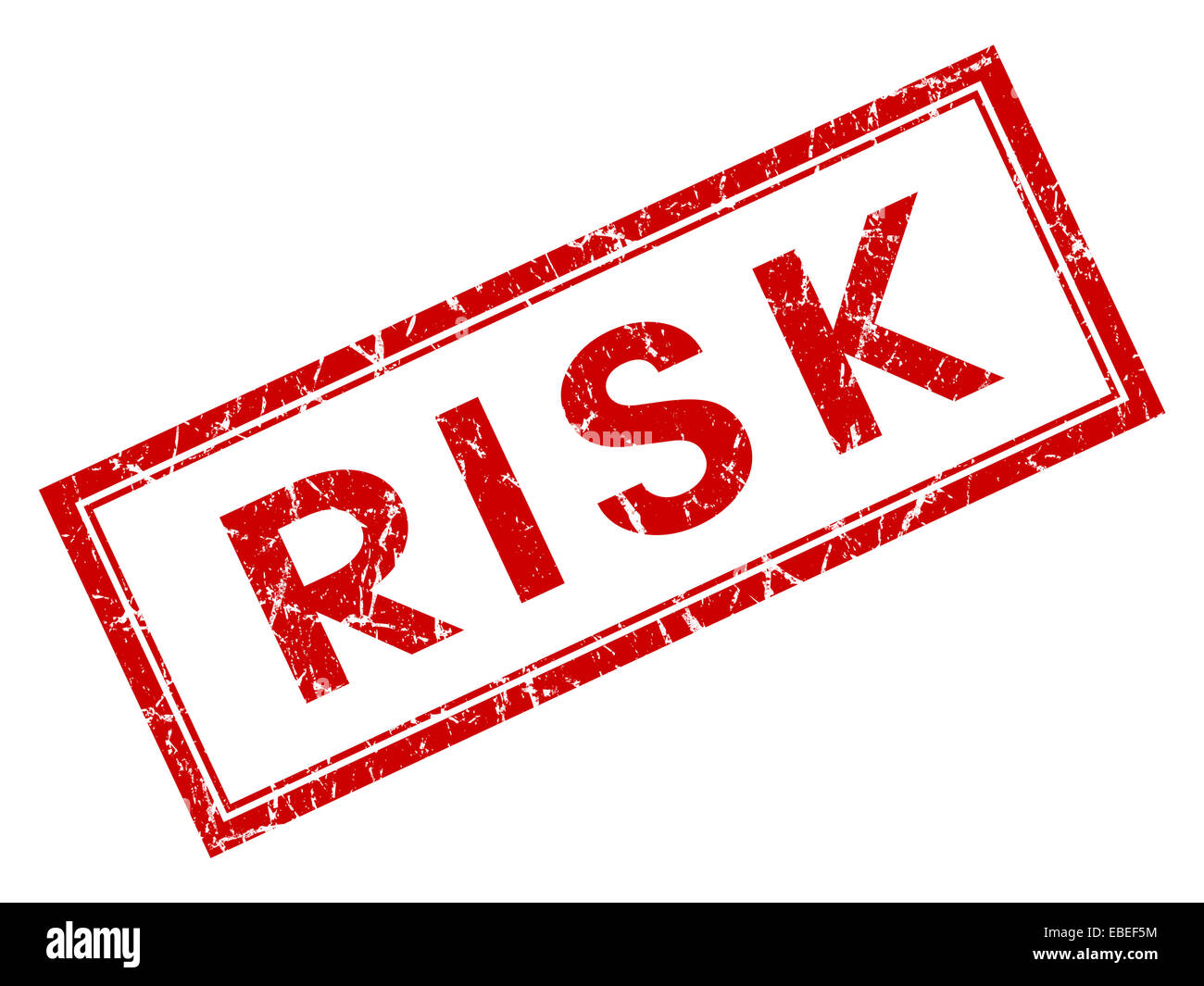 Risk red square grungy stamp isolated on white background Stock Photo ...