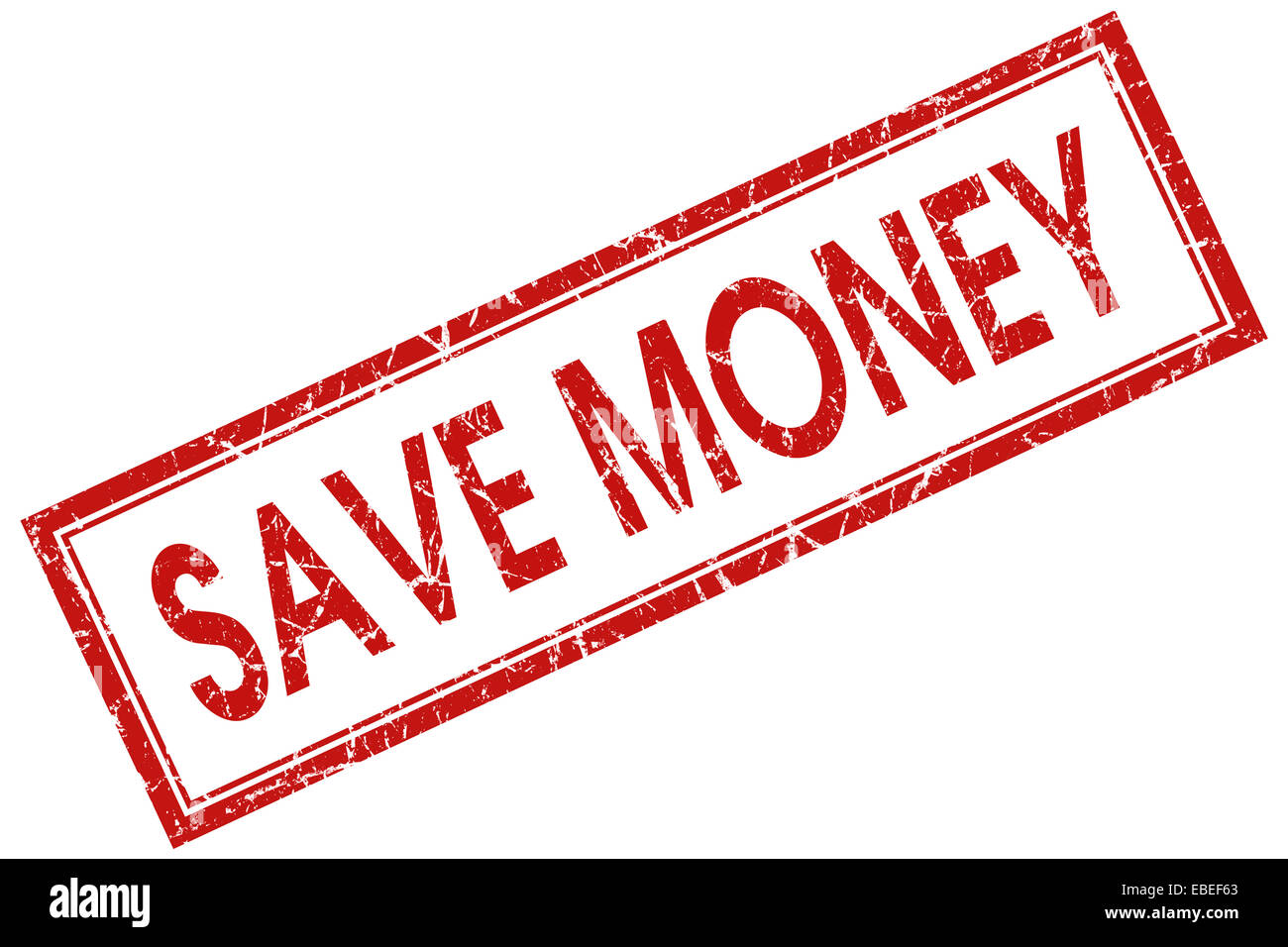 save money red square stamp Stock Photo - Alamy