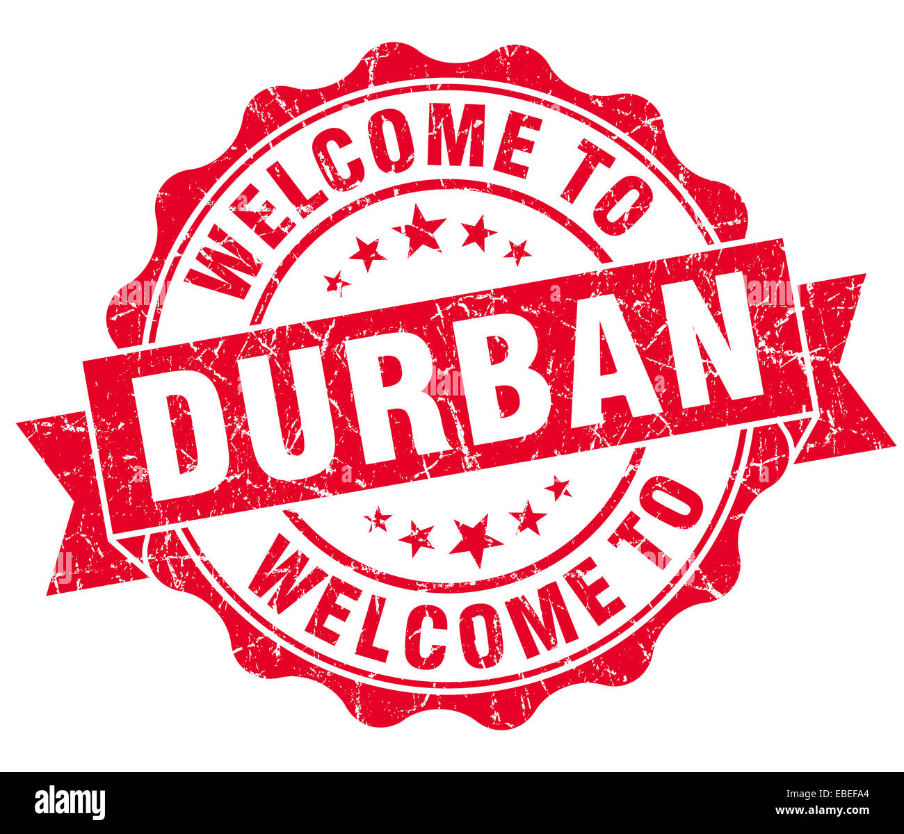 welcome to Durban red vintage isolated seal Stock Photo - Alamy