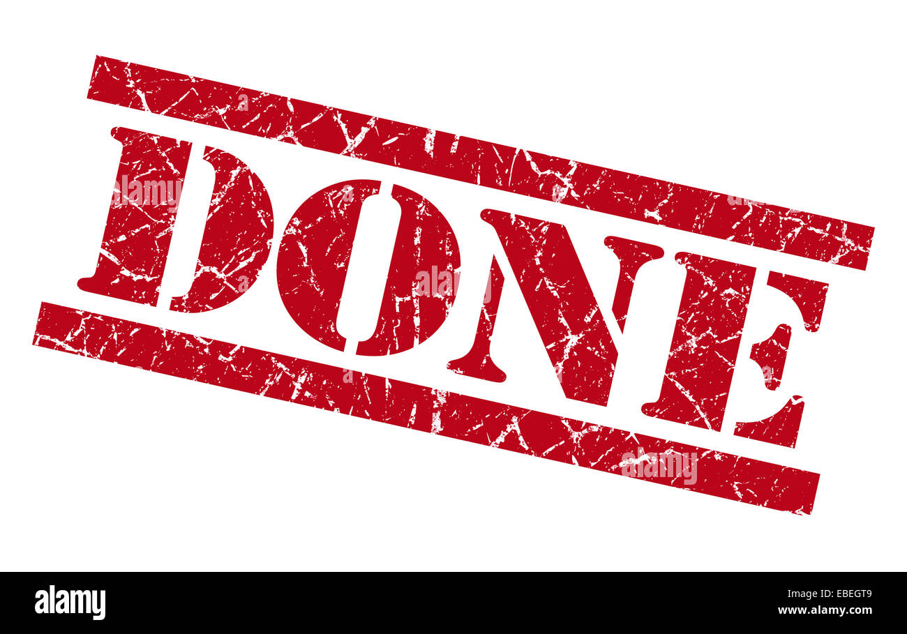 done red grungy stamp isolated on white background Stock Photo - Alamy