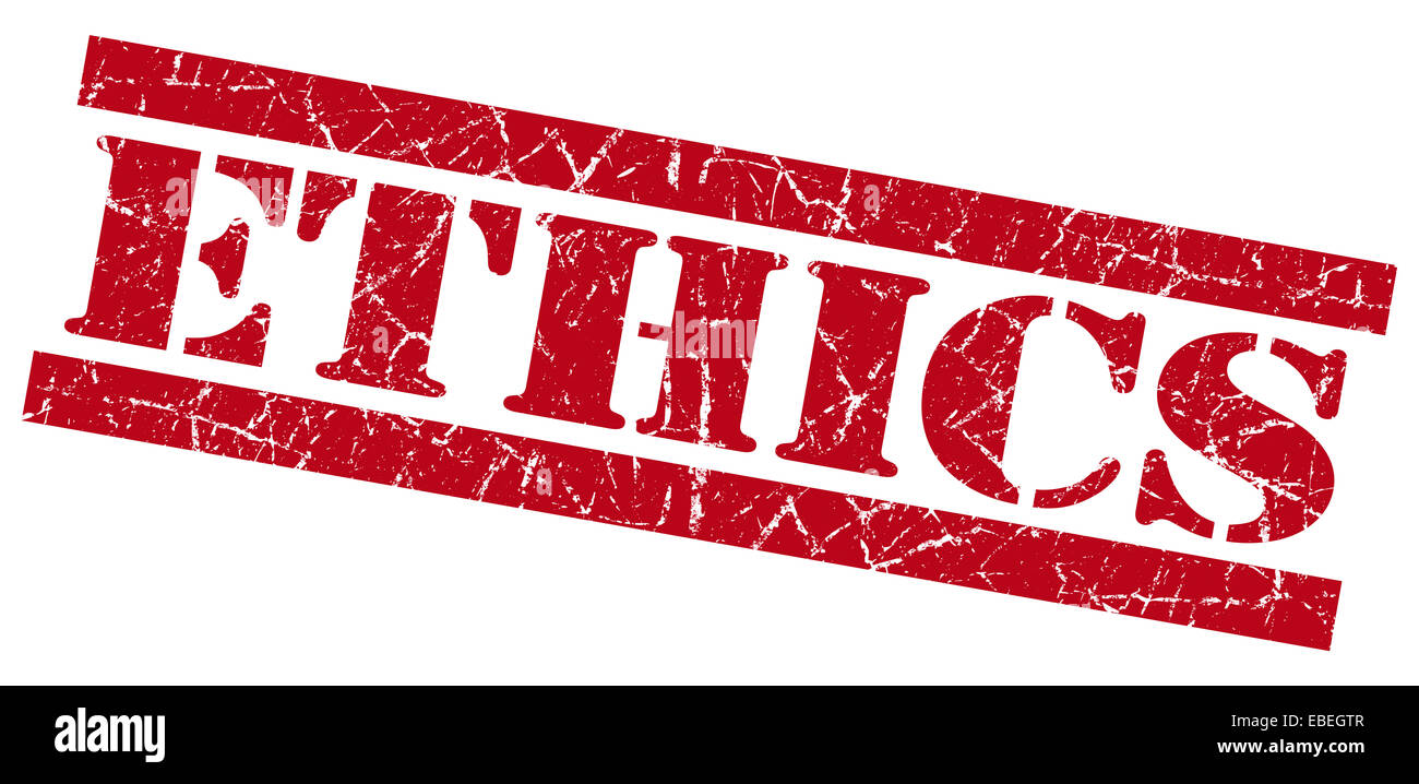 Ethics red square grunge textured stamp isolated on white Stock Photo ...