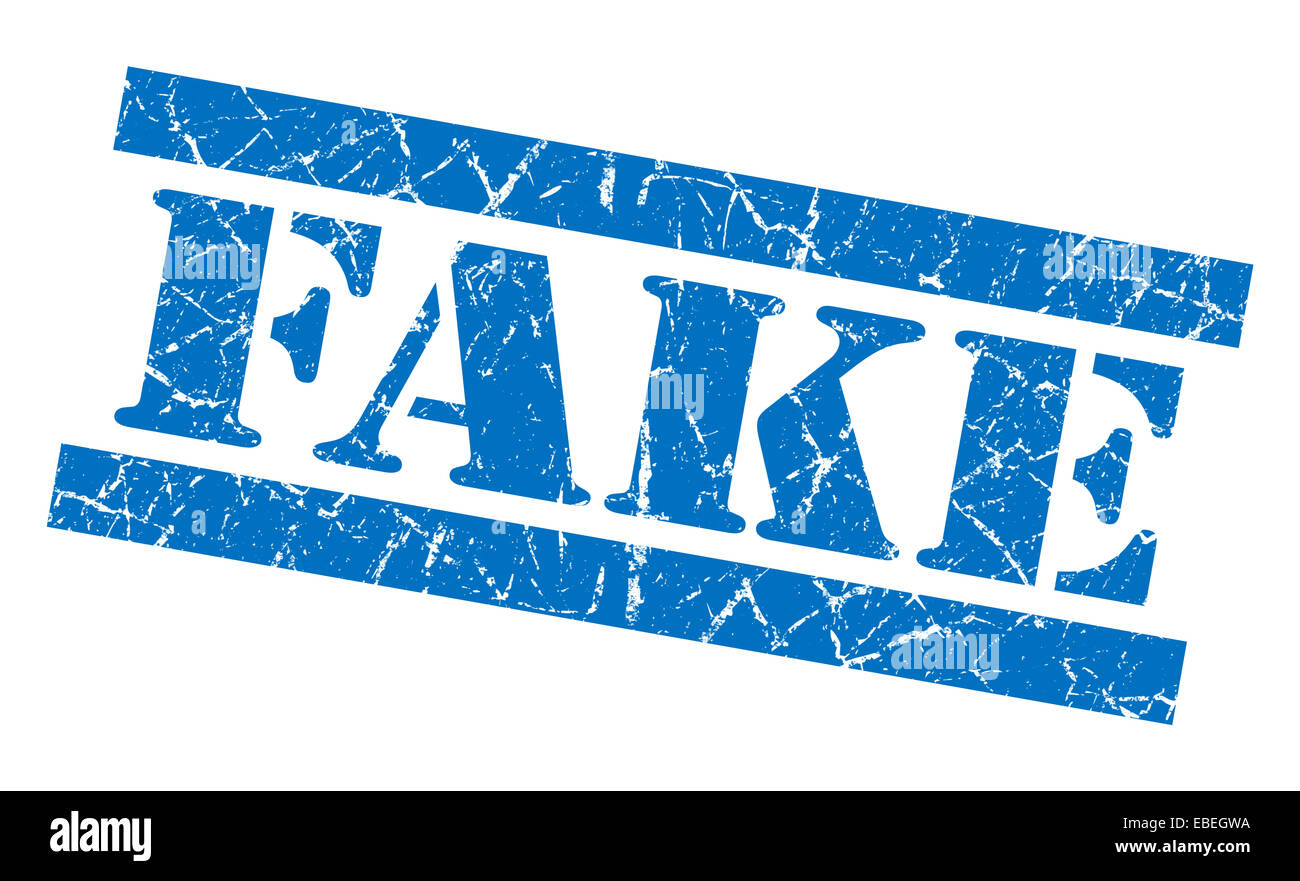 Fake grunge blue stamp Stock Photo - Alamy
