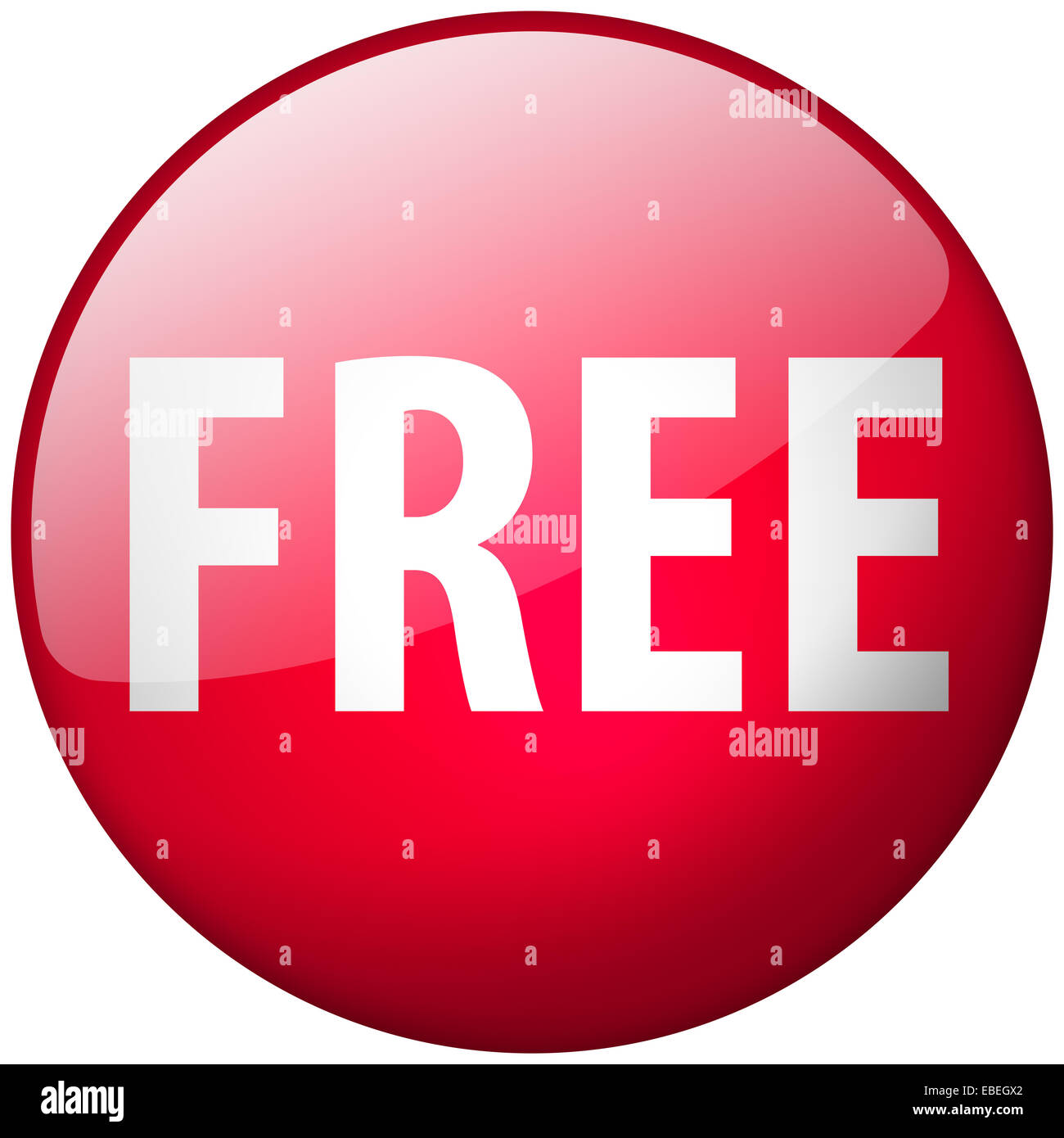 Free Round Red Glass Shiny Button Stock Photo - Alamy