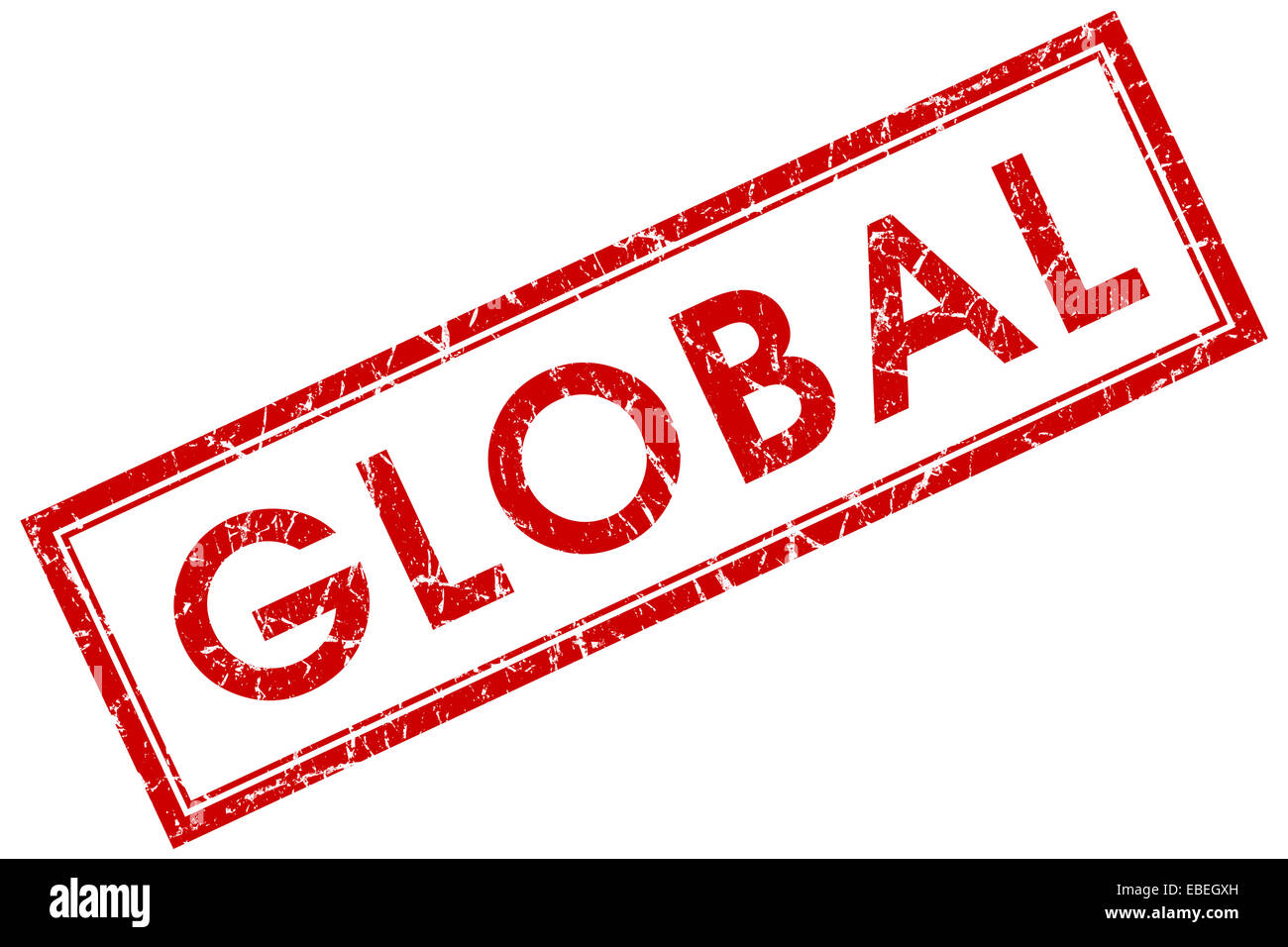 global red square stamp isolated on white background Stock Photo - Alamy