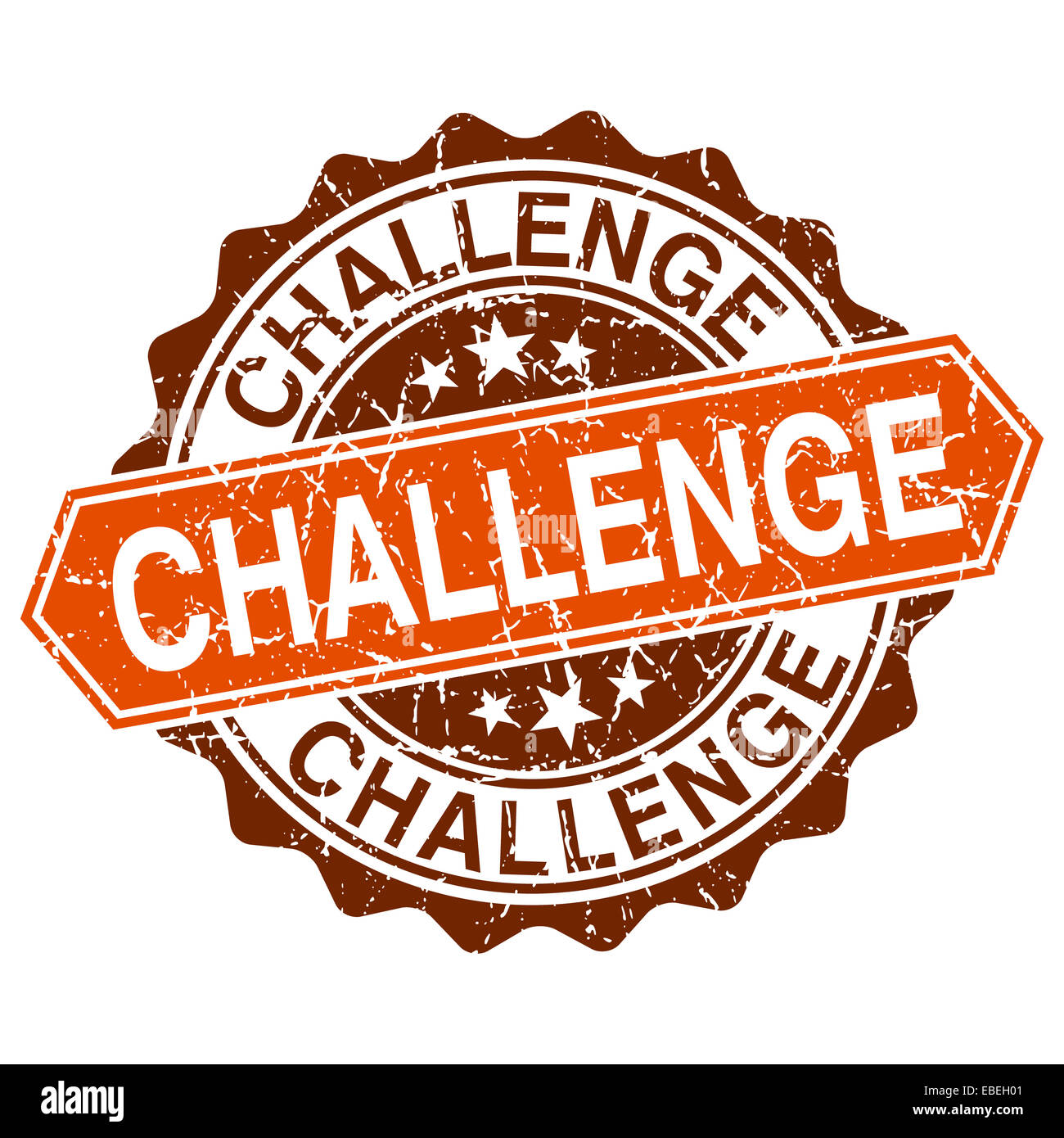 Challenge grungy stamp isolated on white background Stock Photo - Alamy