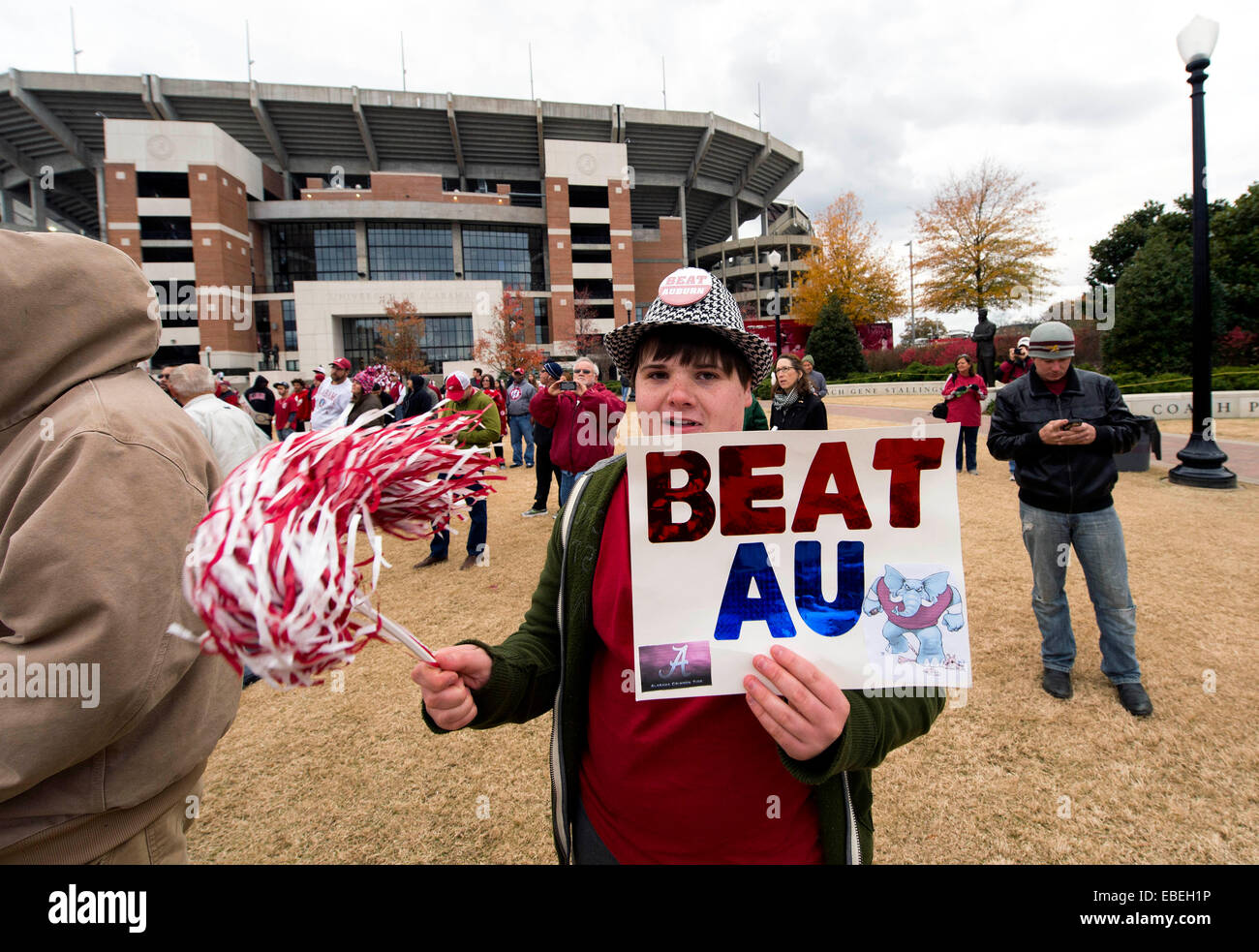 Tuscaloosa, Alabama, USA. 29th Nov, 2014. Fans crowd around the ESPN ...