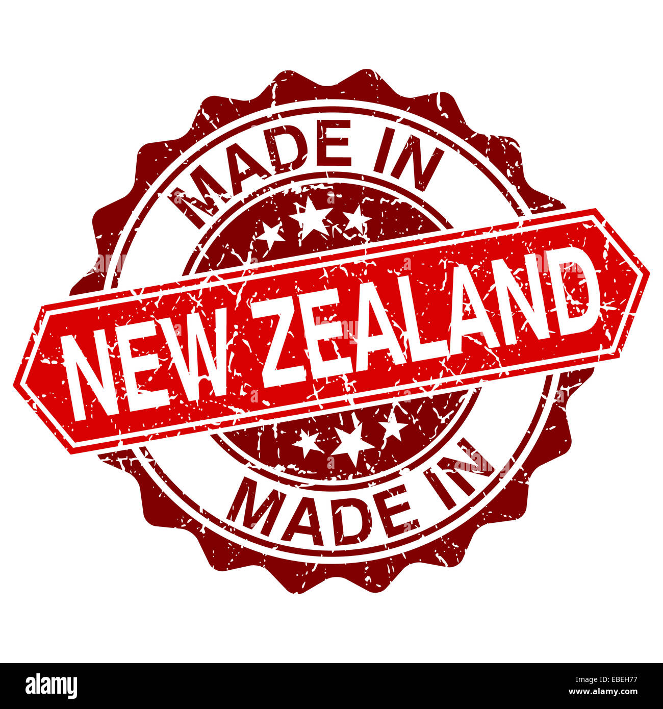 made in New Zealand red stamp isolated on white background Stock Photo ...