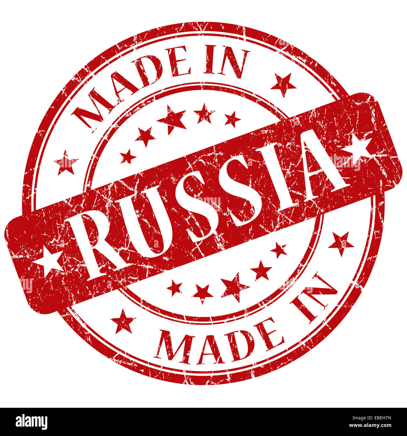 Made In Russia red stamp Stock Photo - Alamy