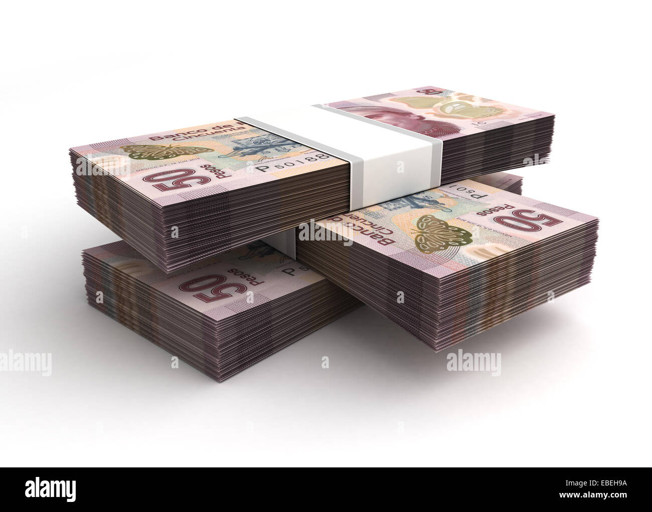 Stack of Mexican Pesos Stock Photo - Alamy