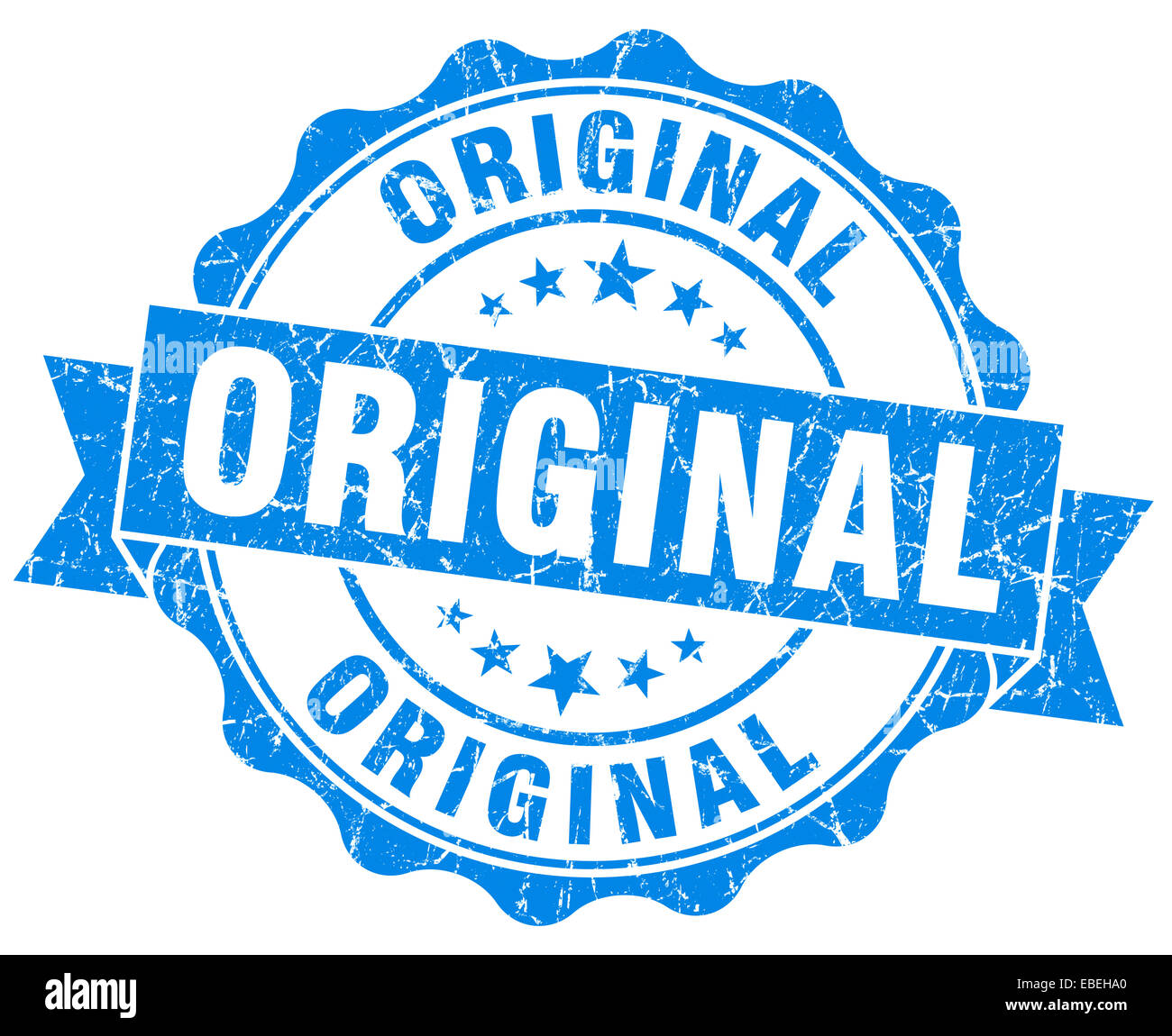 original grunge blue stamp Stock Photo - Alamy