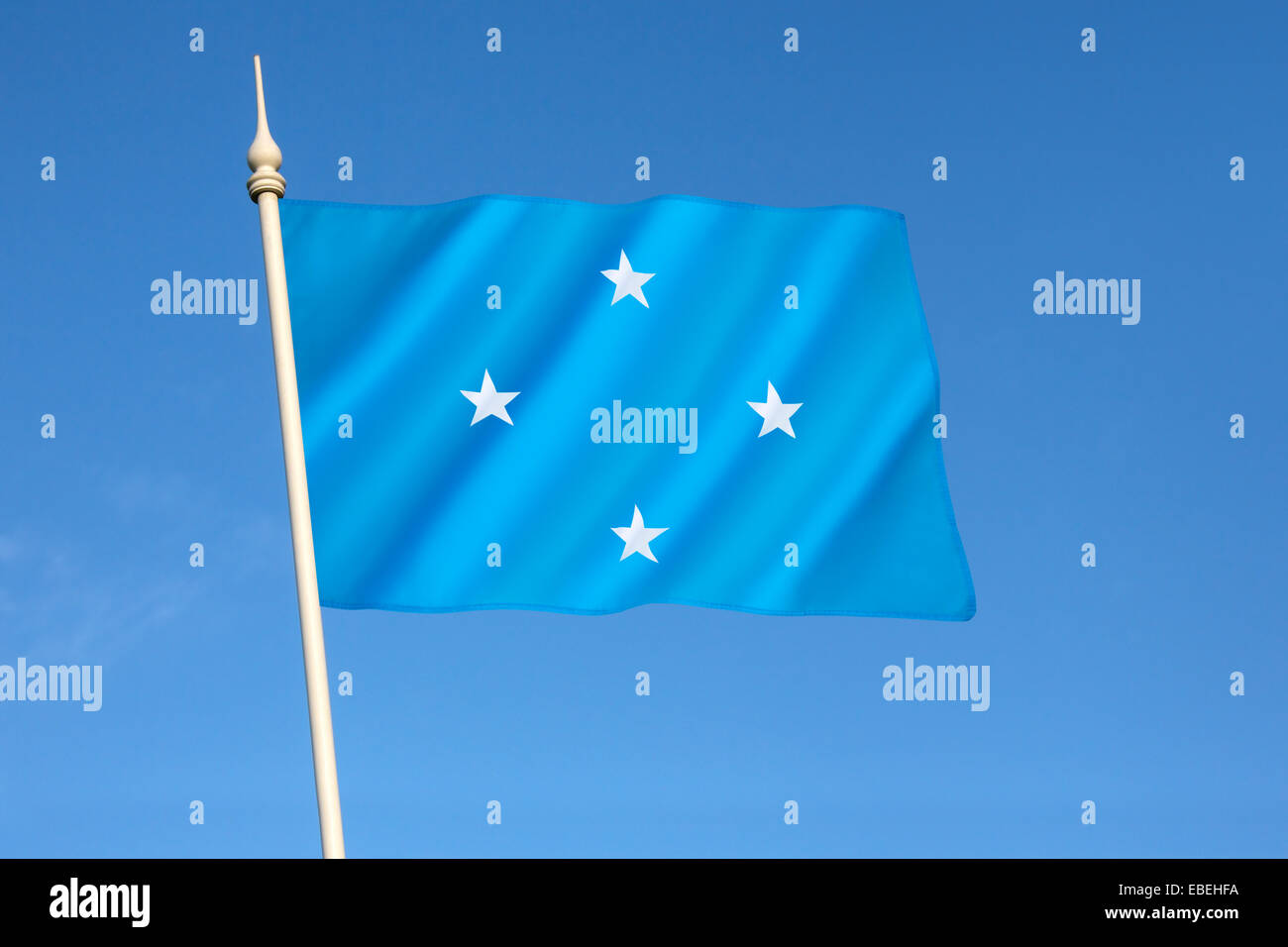 Federated states of micronesia national flag hi-res stock photography ...