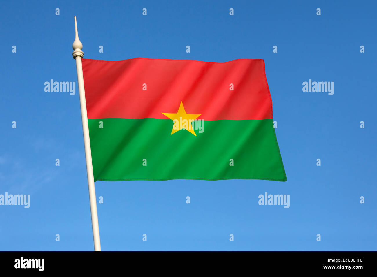 Flag of Burkina Faso Stock Photo - Alamy