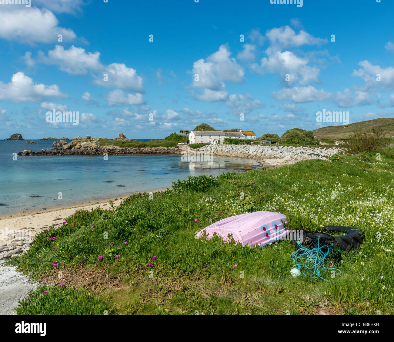 Great Par beach. Bryher. Isles of Scilly. Cornwall. UK Stock Photo - Alamy