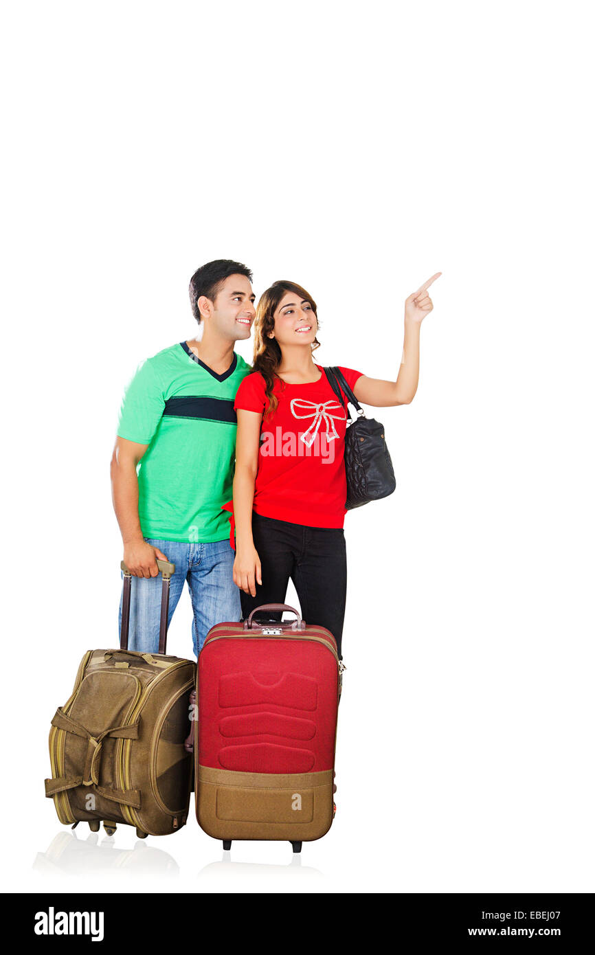 Indian male traveler luggage hi-res stock photography and images - Alamy