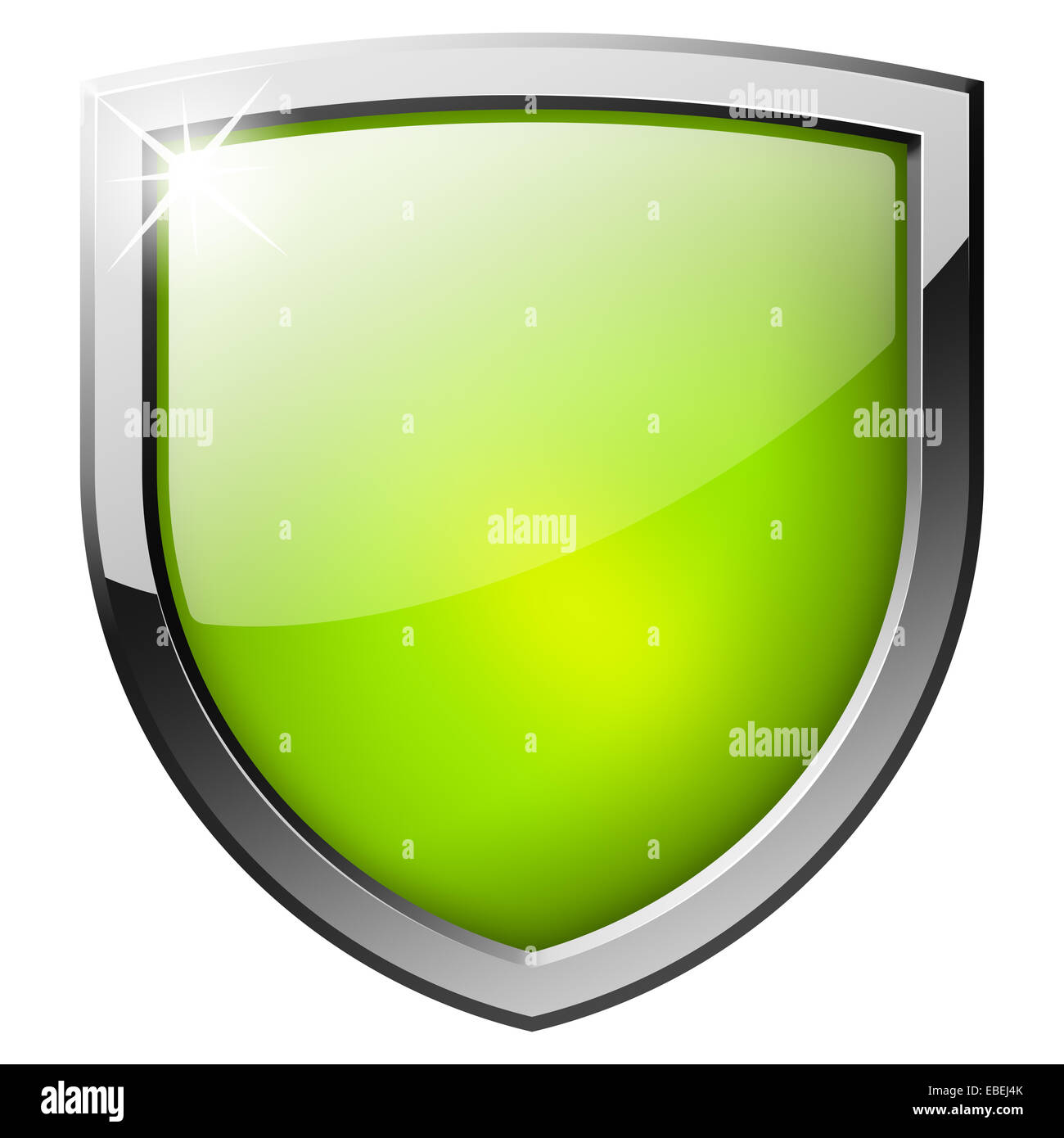green shield button Stock Photo - Alamy