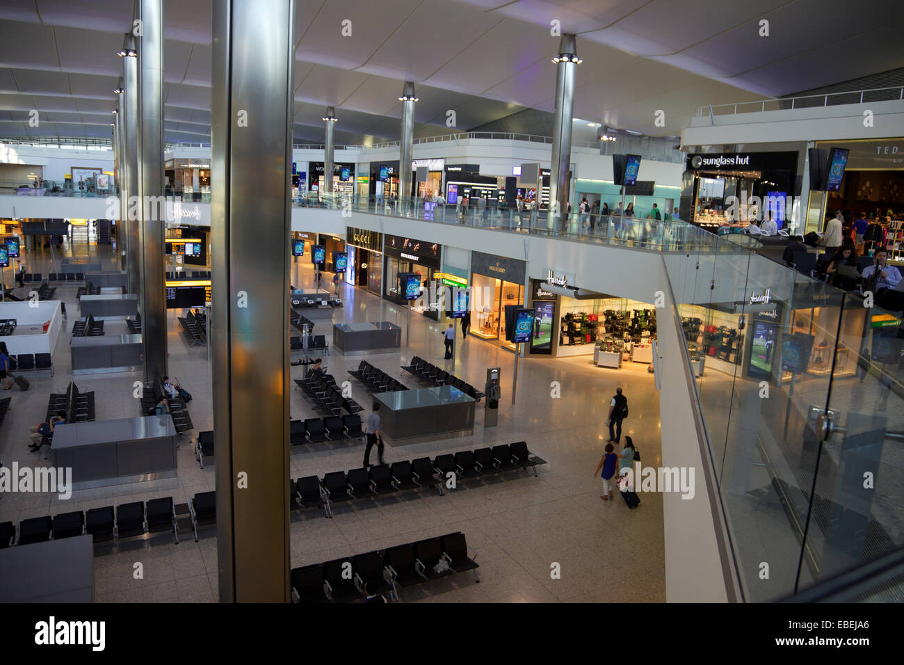 The shopping and waiting area at the new terminal 2 building at ...