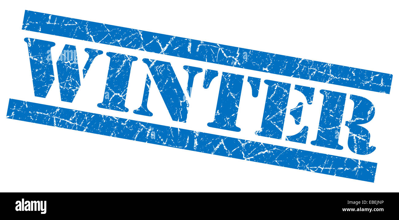Winter blue grunge stamp hi-res stock photography and images - Alamy