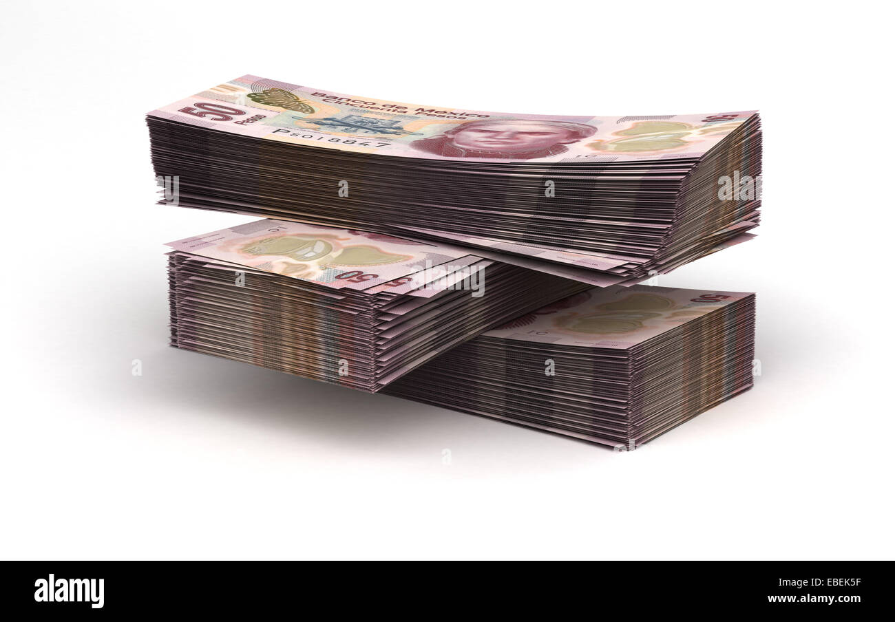 Stack of Mexican Pesos Stock Photo - Alamy