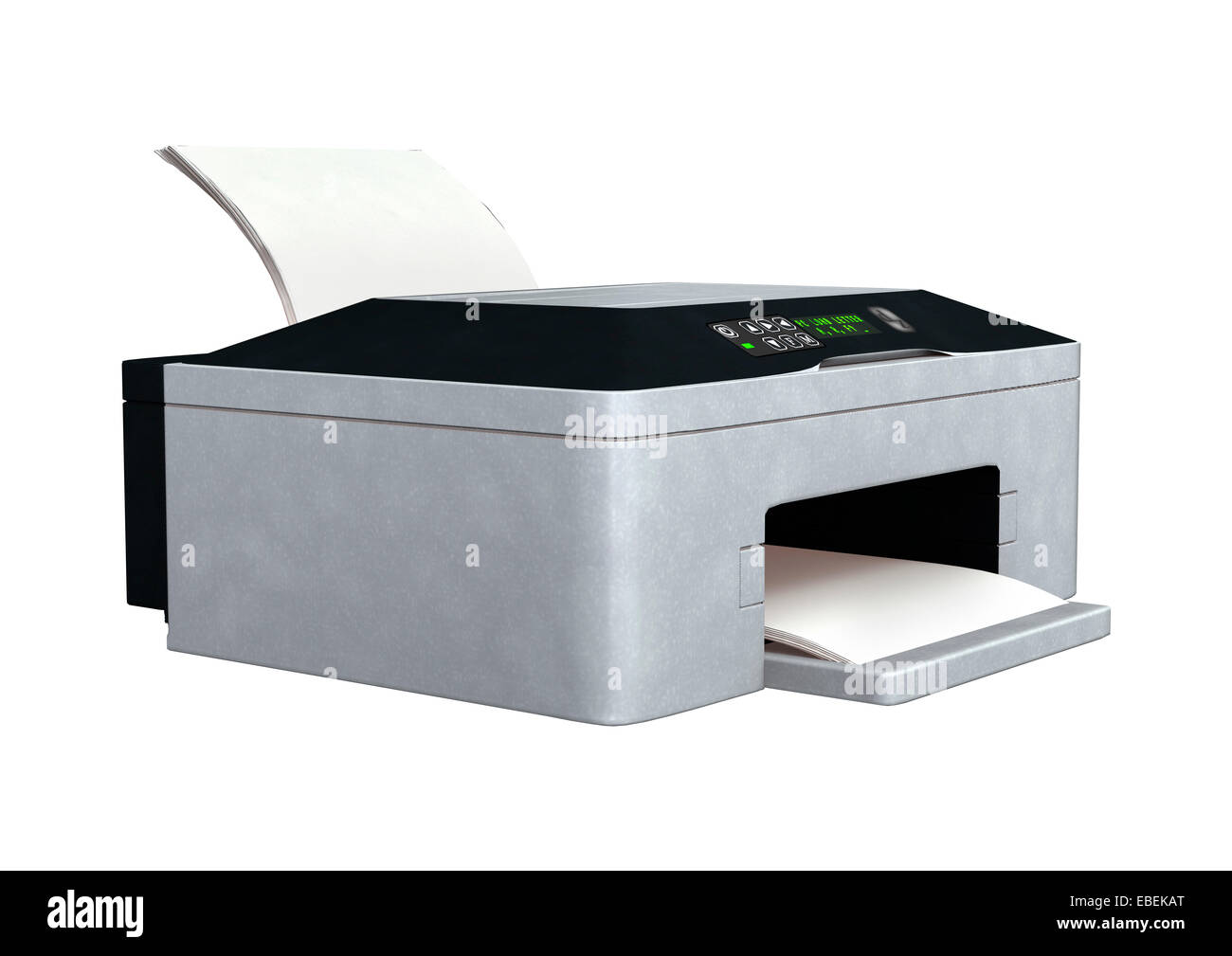 3D digital render of a printer isolated on white background Stock Photo ...