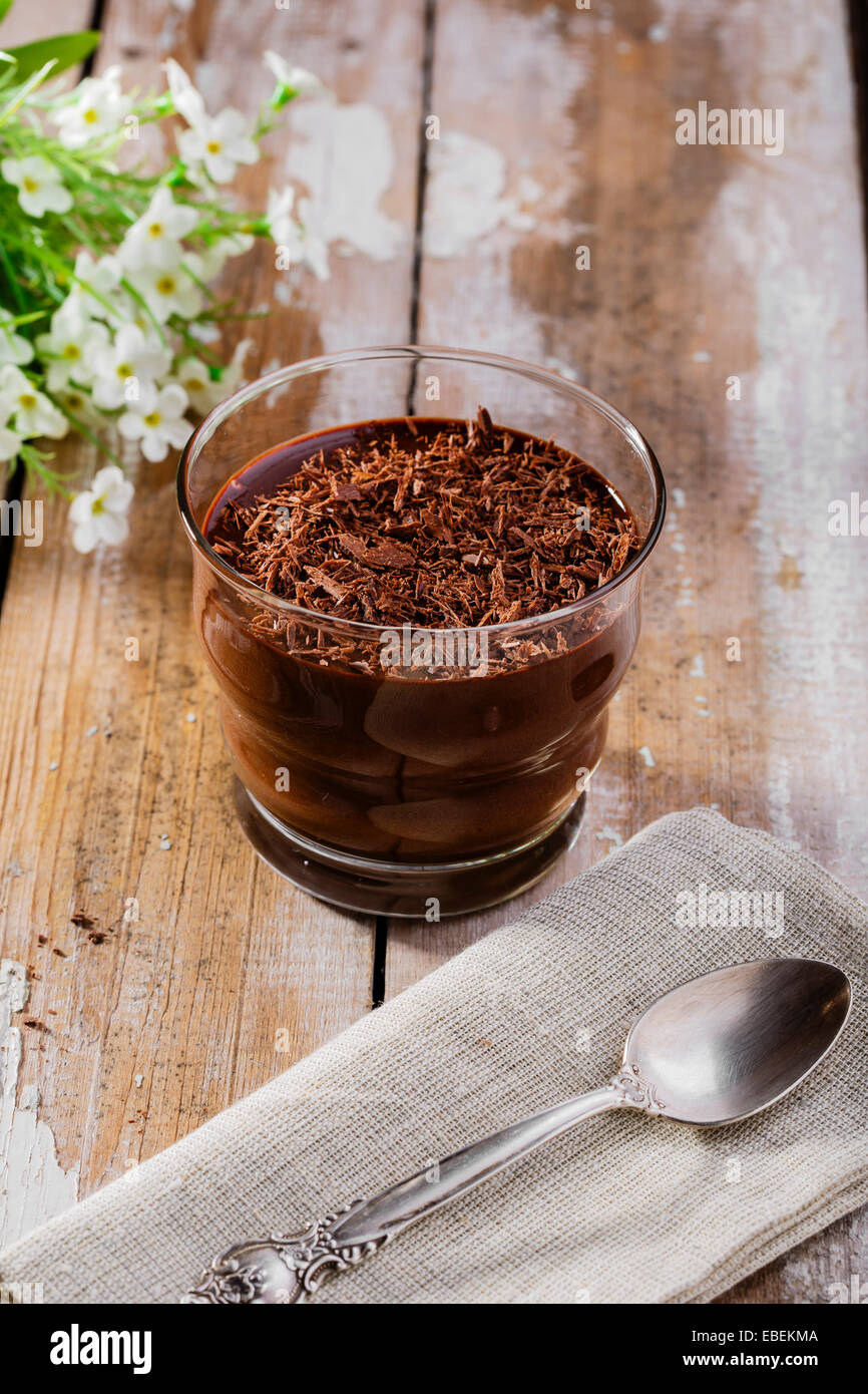 chocolate mousse in a glass Stock Photo - Alamy