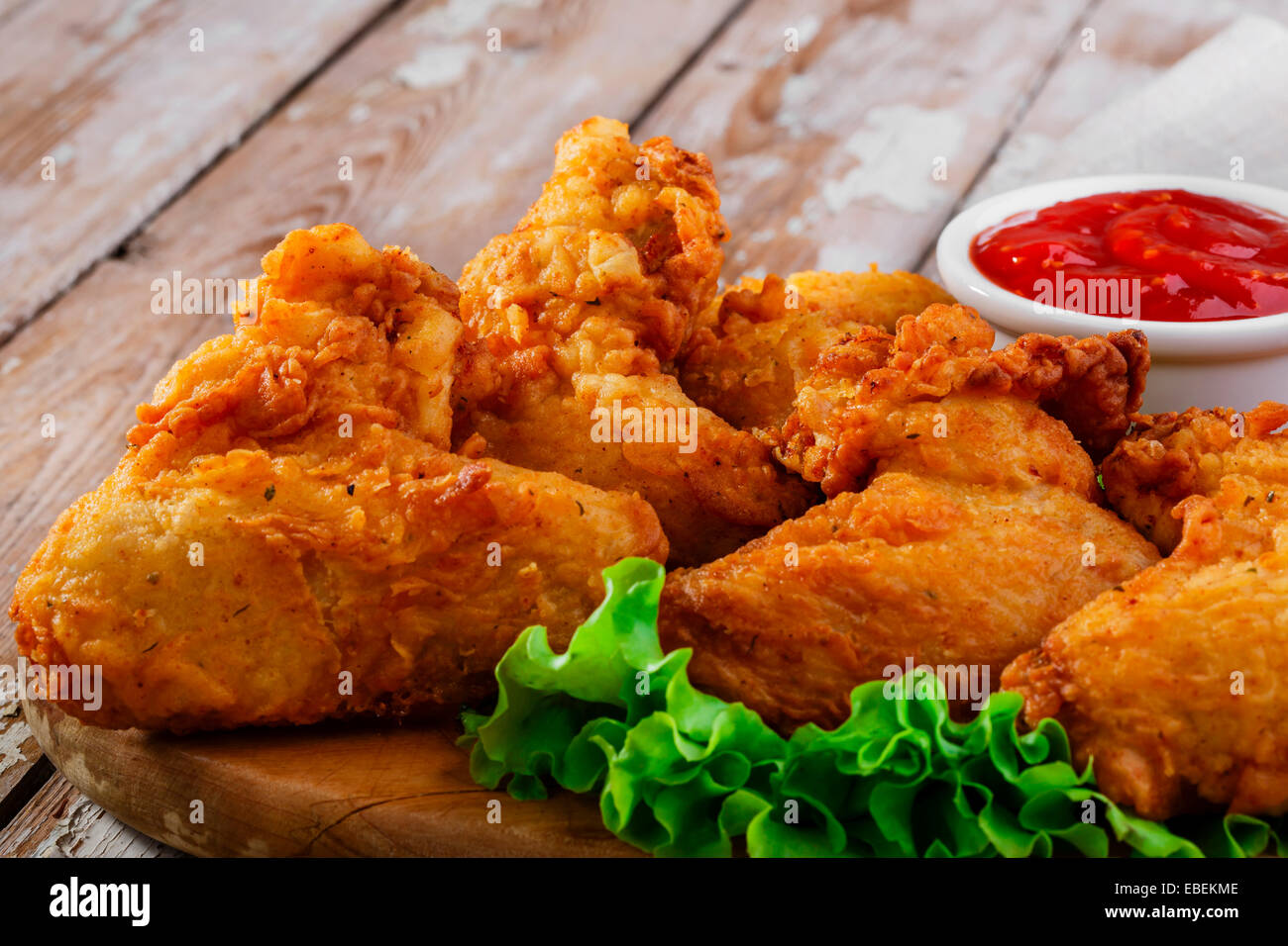 fried chicken wings in batter Stock Photo - Alamy