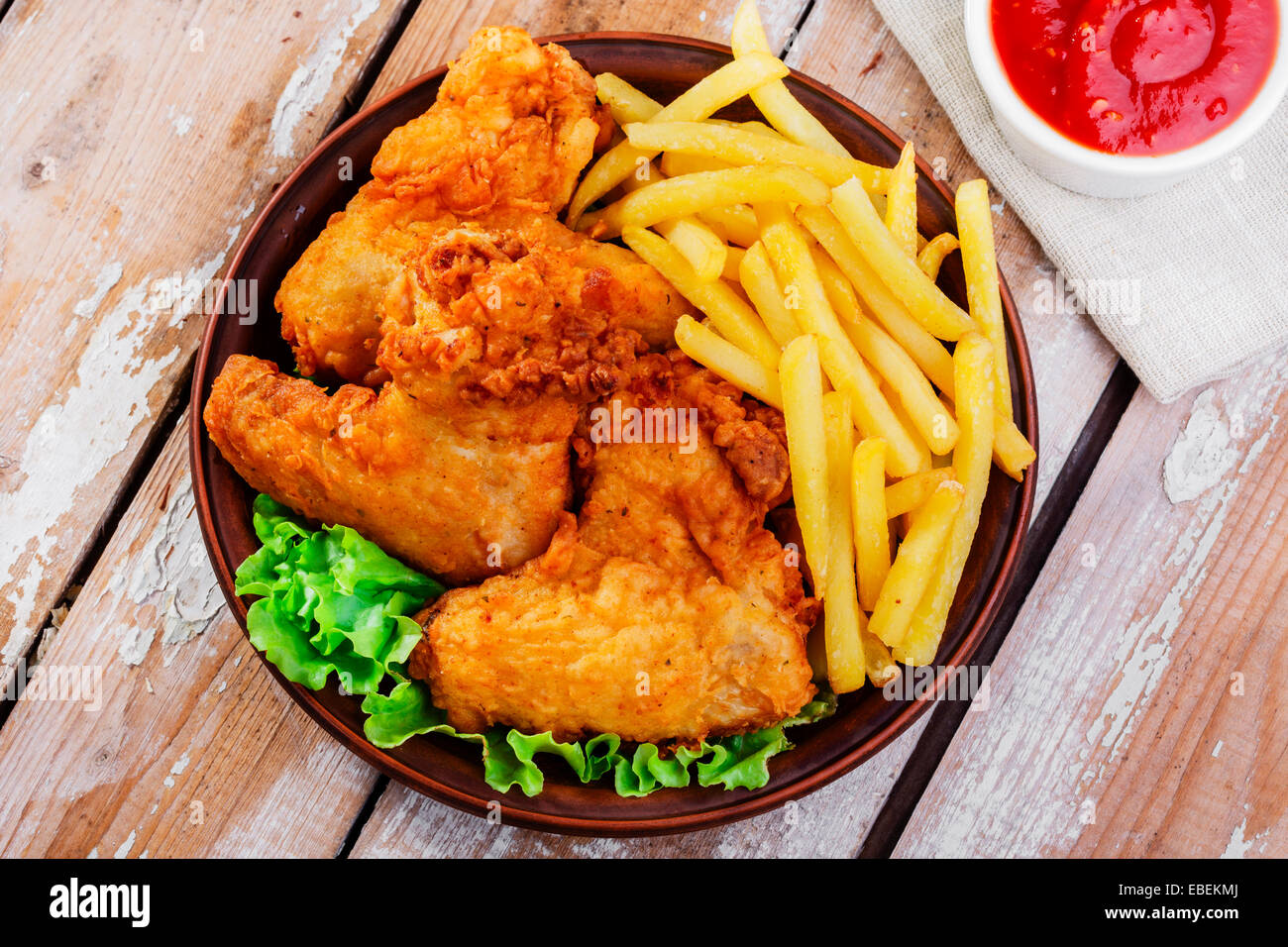 fried chicken wings in batter Stock Photo - Alamy