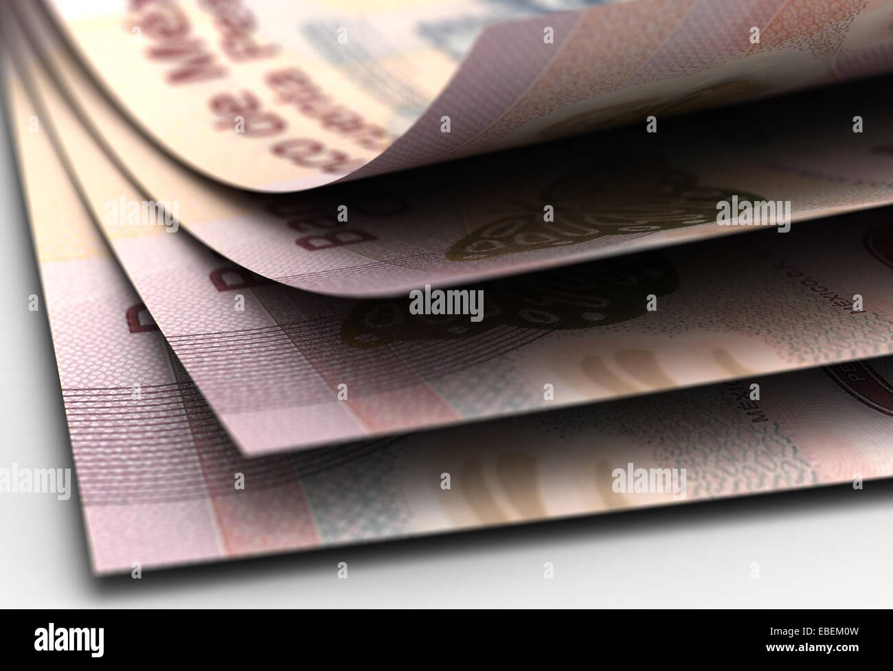 Mexican Pesos Closeup Stock Photo - Alamy