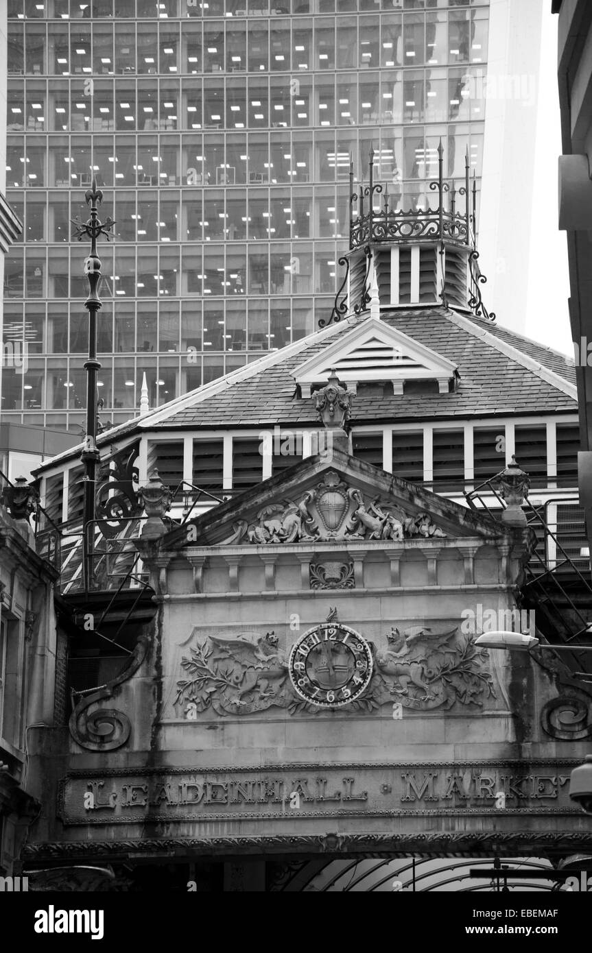Office blocks and old buildings Black and White Stock Photos & Images ...