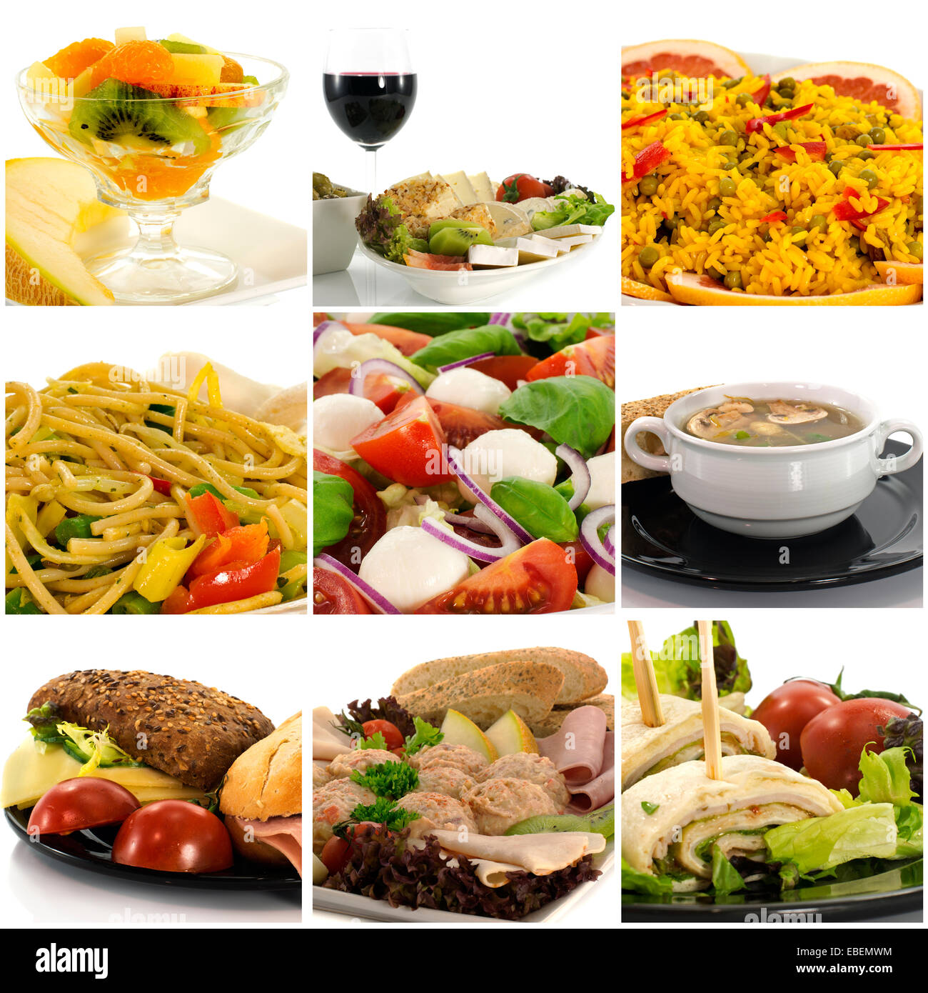 Burger sandwich collage food hi-res stock photography and images - Alamy